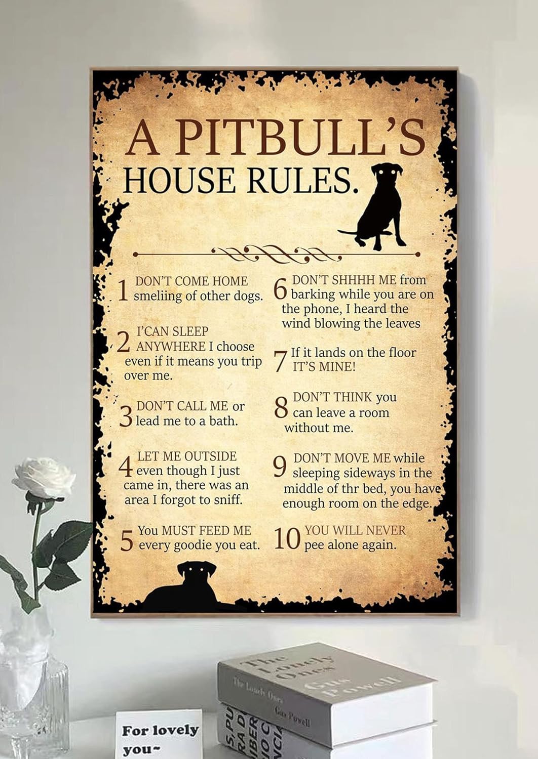 Over A Pitbulls House Rules Poster,Pit Bull, Pitbull Able, Pit Bull ...
