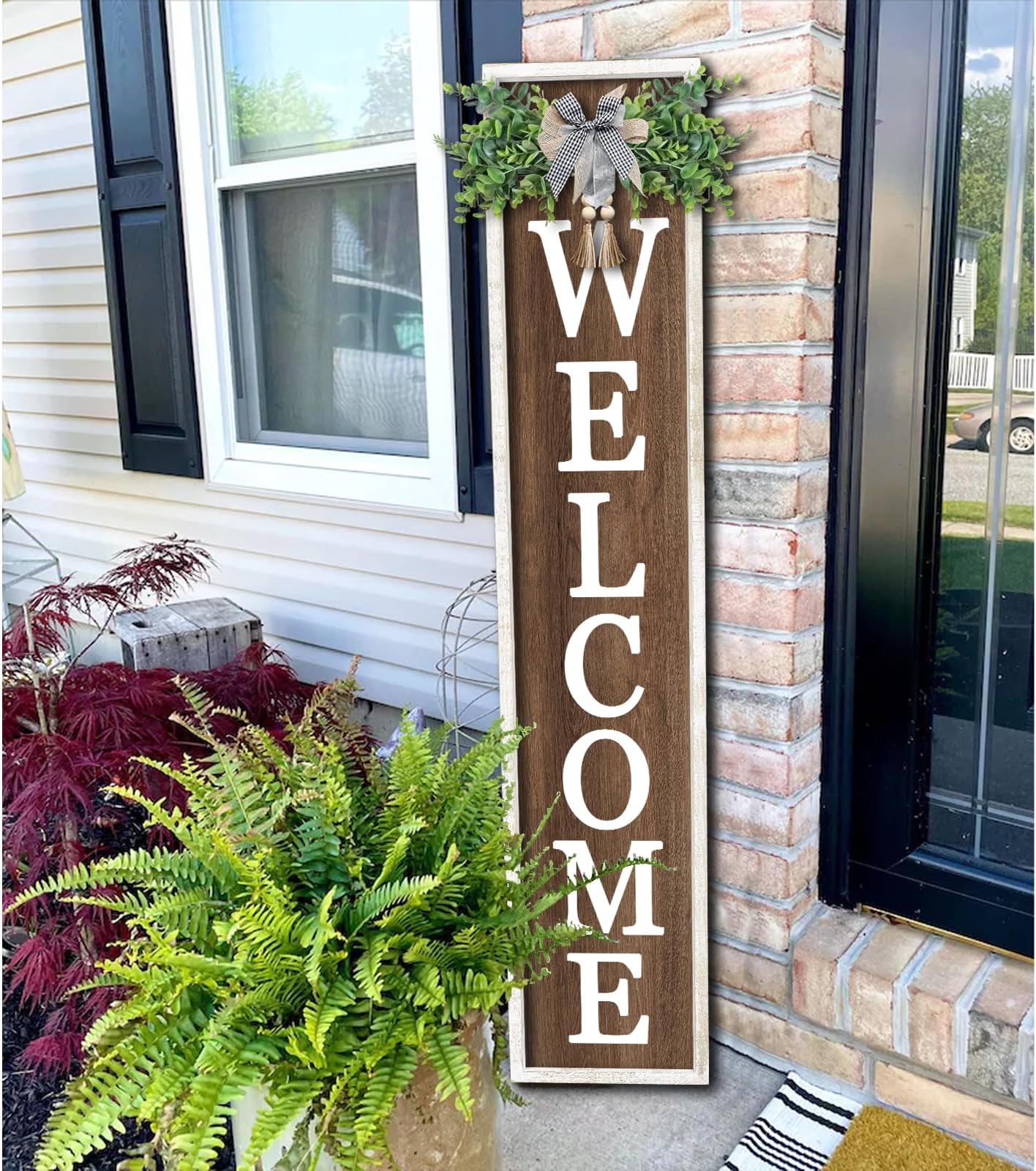 Amazon.com : Surfapans Welcome Sign for Front porch Standing 45"X9 ...