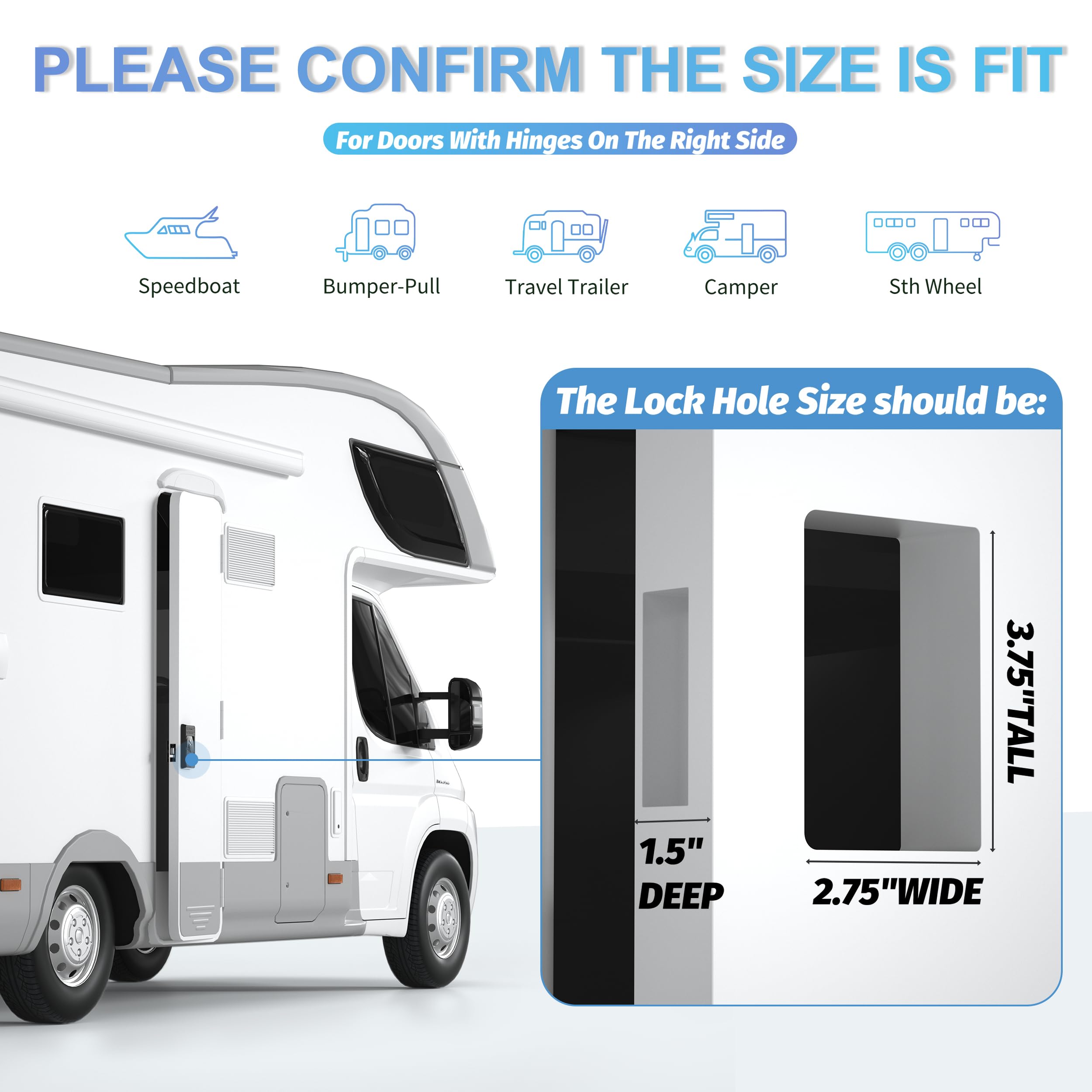 Snapklik.com : All Metal Camper Door Lock,RV Door Lock Replacement