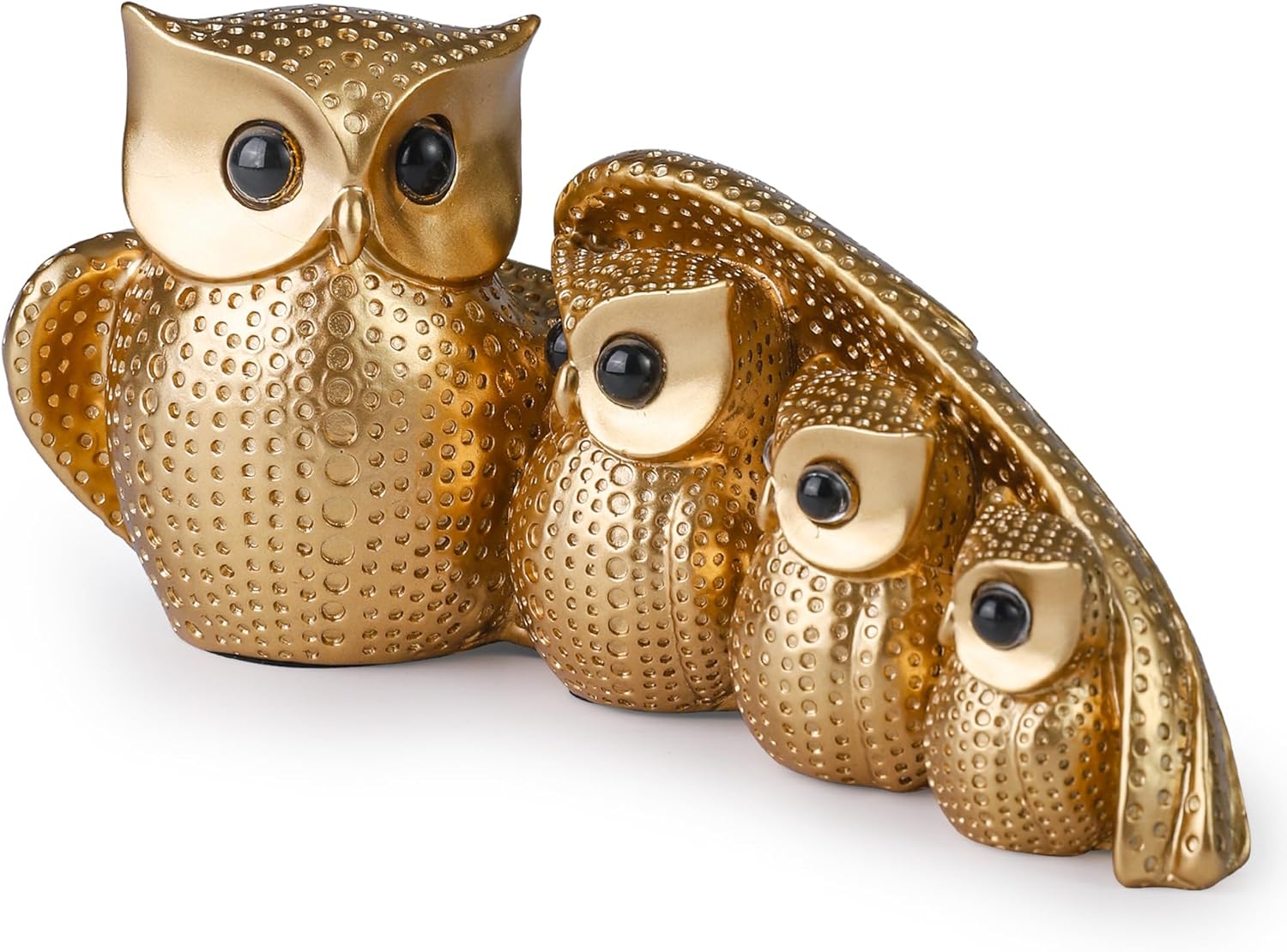Amazon.com: DDIKTH Cool Family of Four owl Figurines Home Decor Owl ...