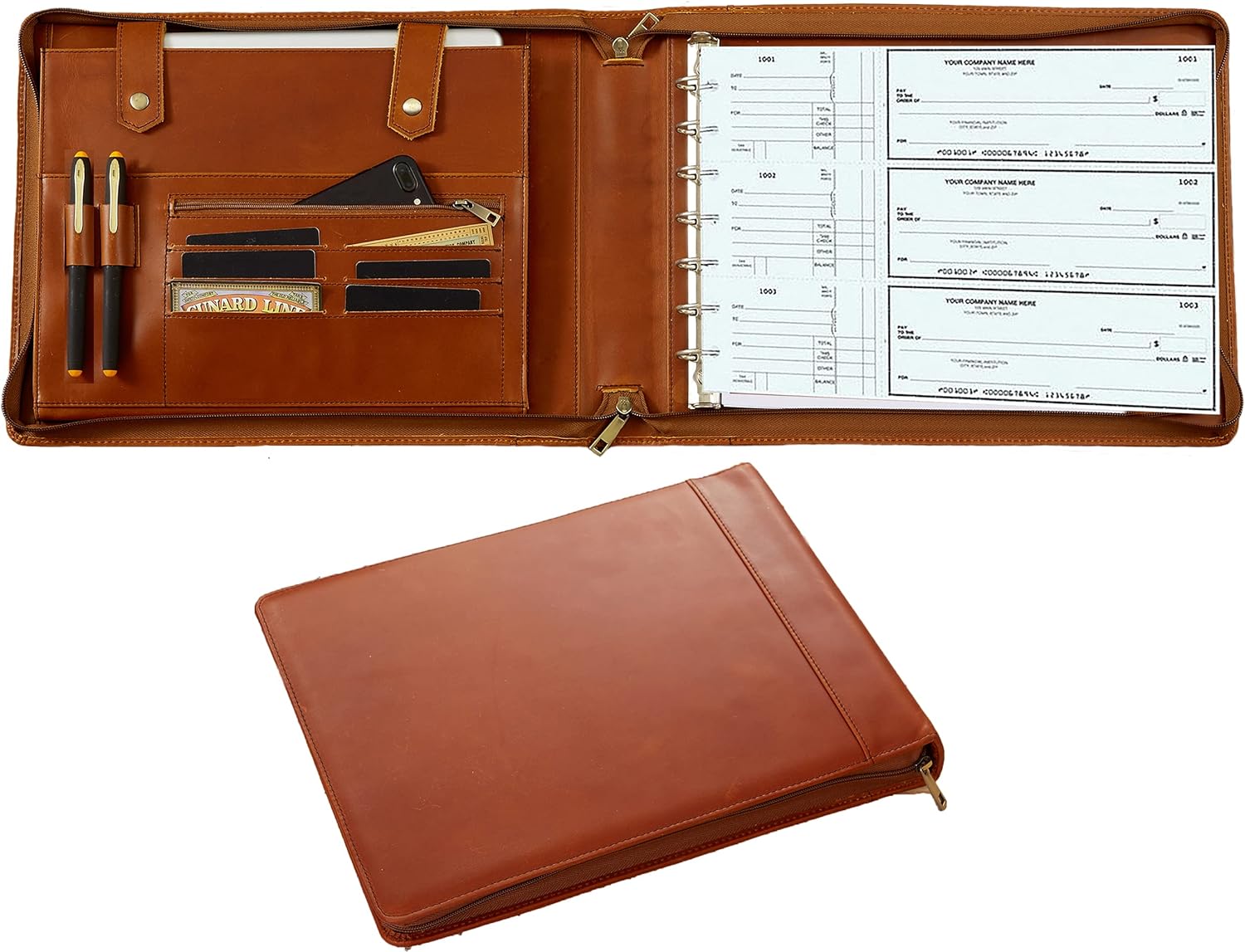 Amazon.com : 7 Ring Business Check Book Binder, 600 Checks Capacity for ...