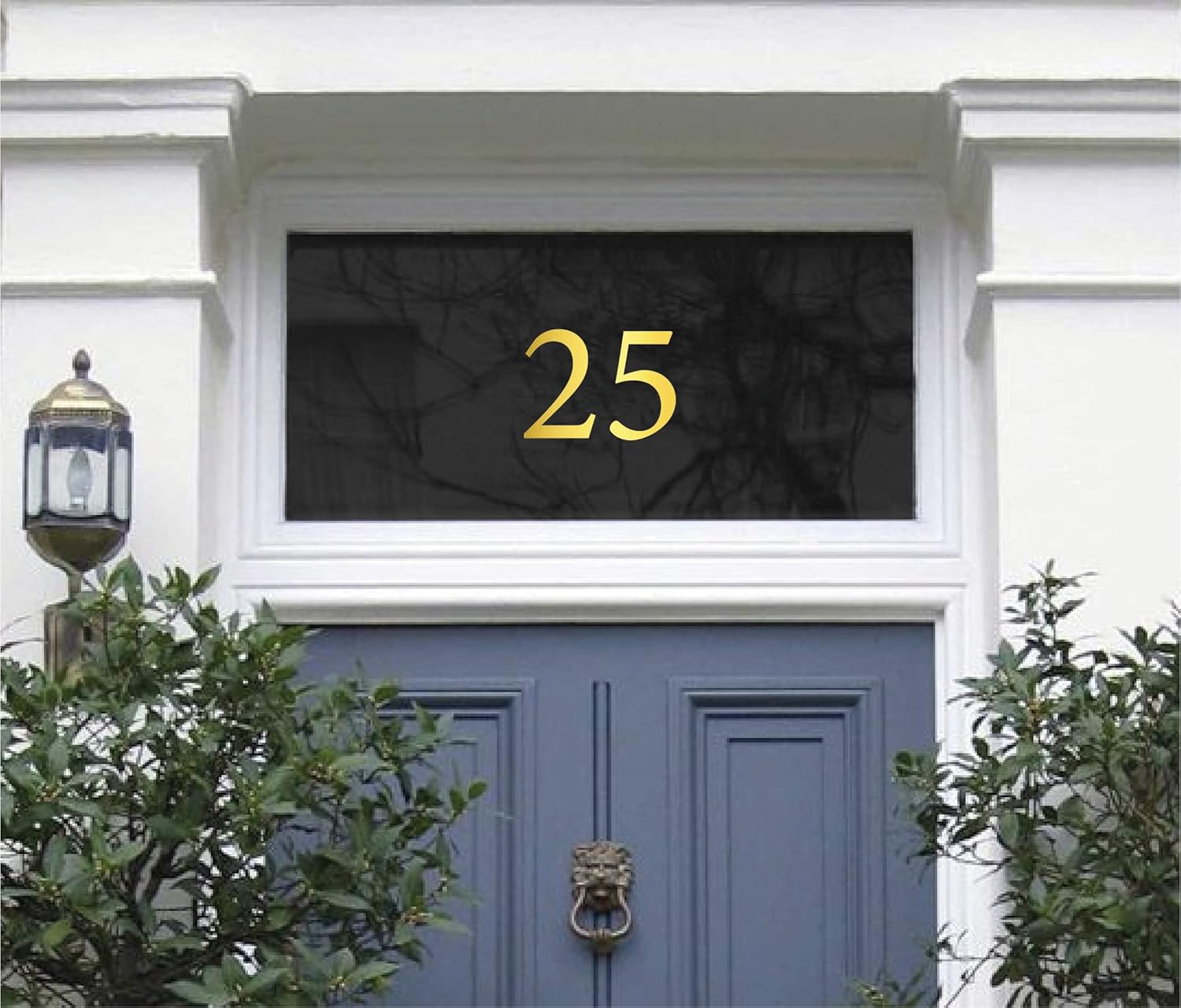 Chrome Gold Fanlight Transom House Number For Glass, Modern Style House ...