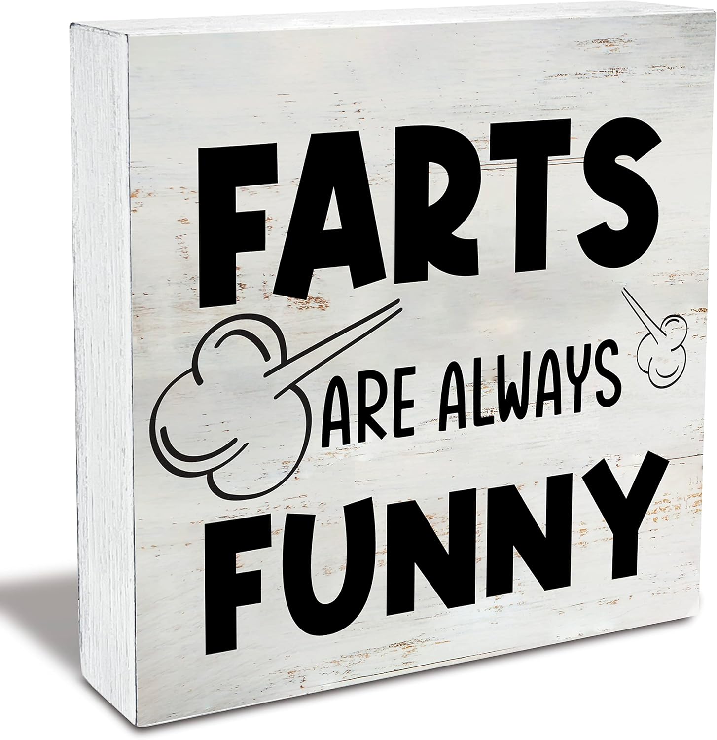 Amazon.com: Farts are Always Wood Box Sign Rustic Bathroom Wooden Box ...