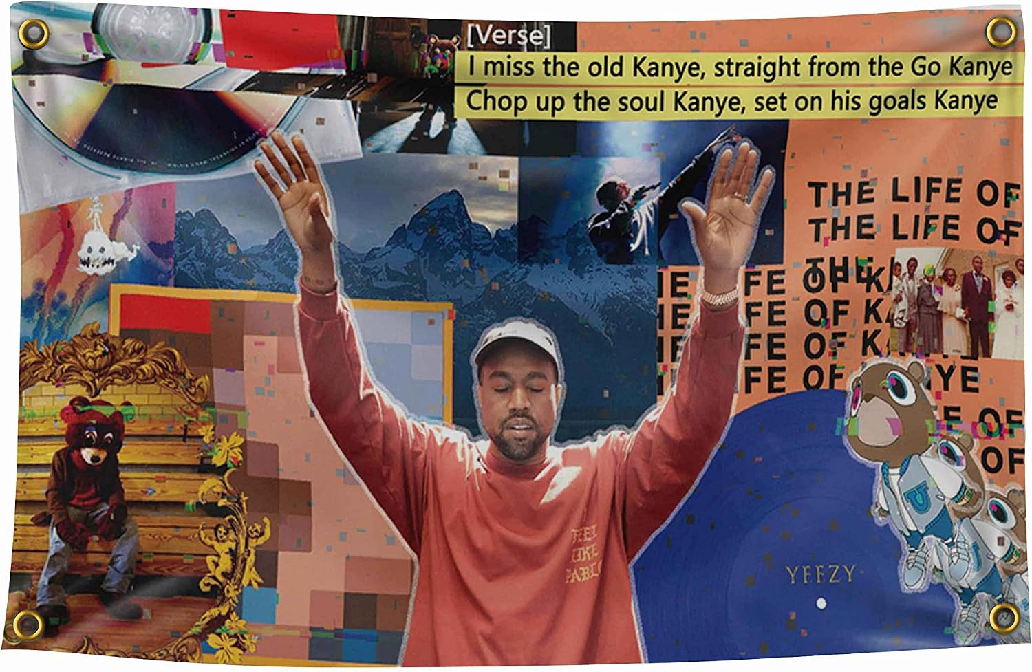 Amazon.com : Banger - We Miss The Old Kanye Ye Collage Motivational ...