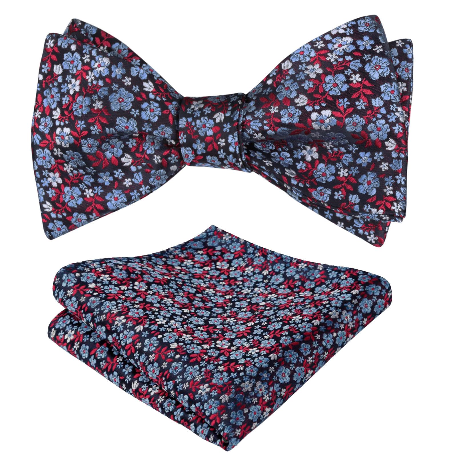 Snapklik.com : Alizeal Mens 2pcs Floral Pattern Self-tied Bow Tie