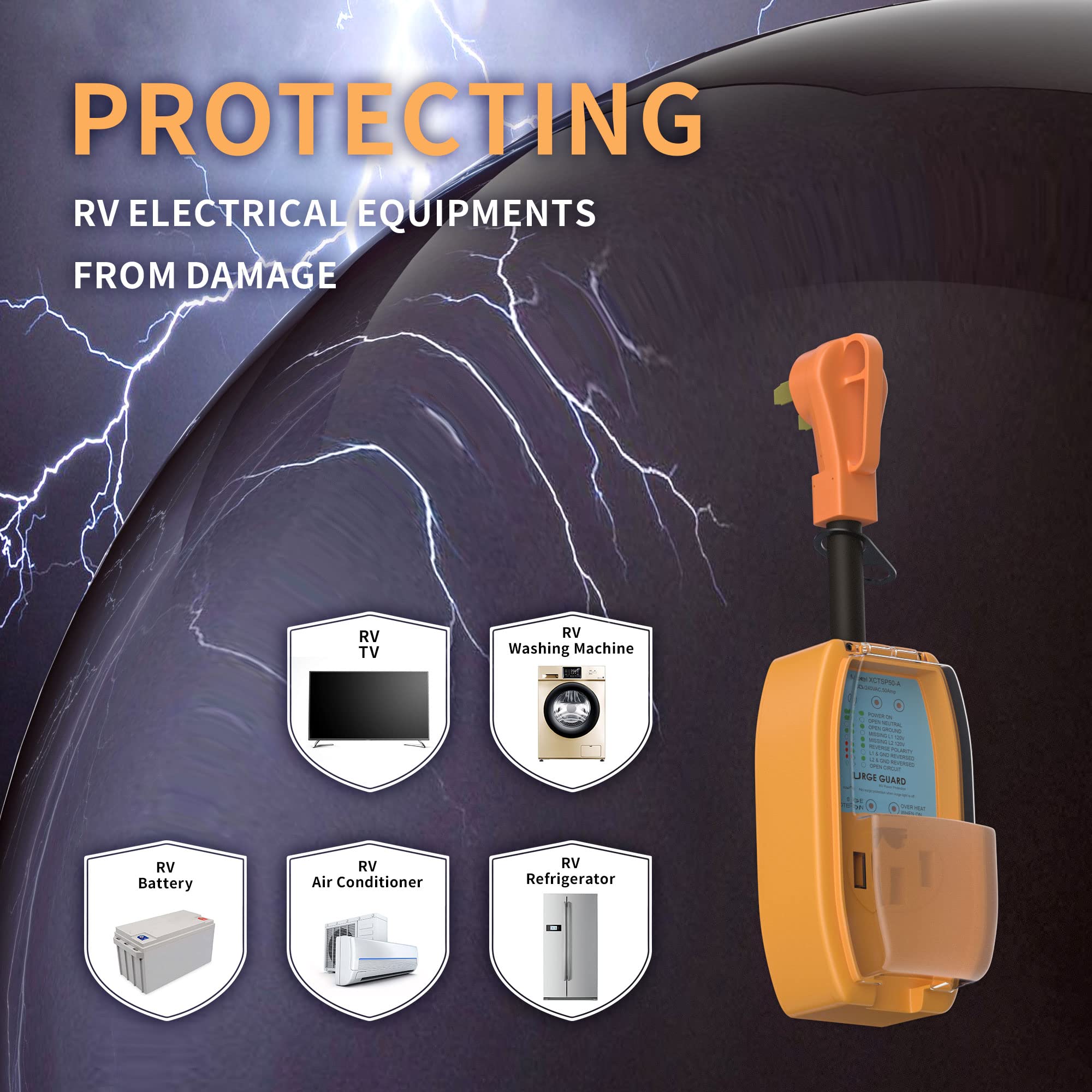 Snapklik.com : RV Surge Protector 50 Amp, Upgraded RV Circuit Analyzer ...