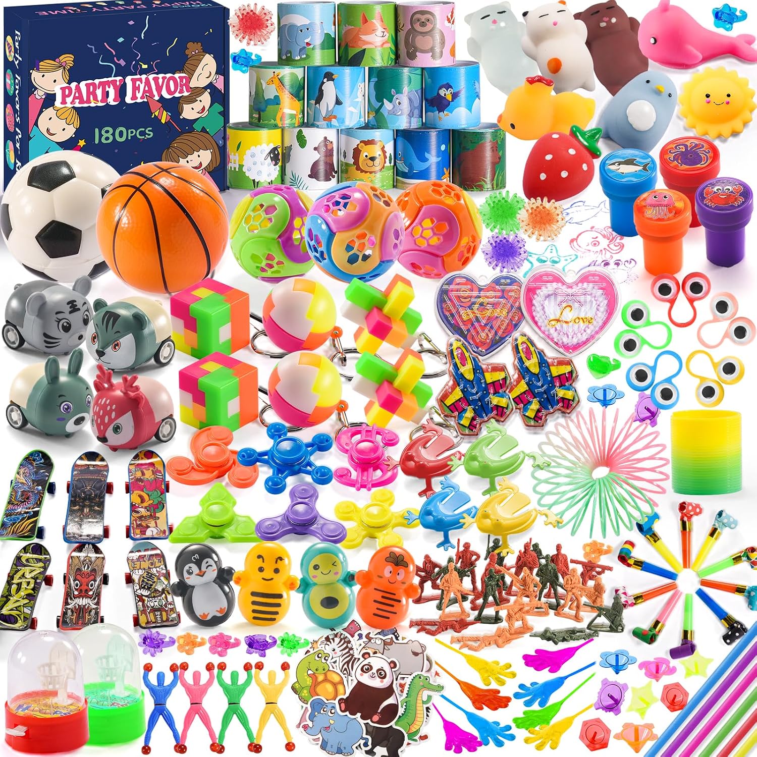 Amazon.com: Yutin 180pcs Party Favor Goodie Bags Stuffers for Kids ...