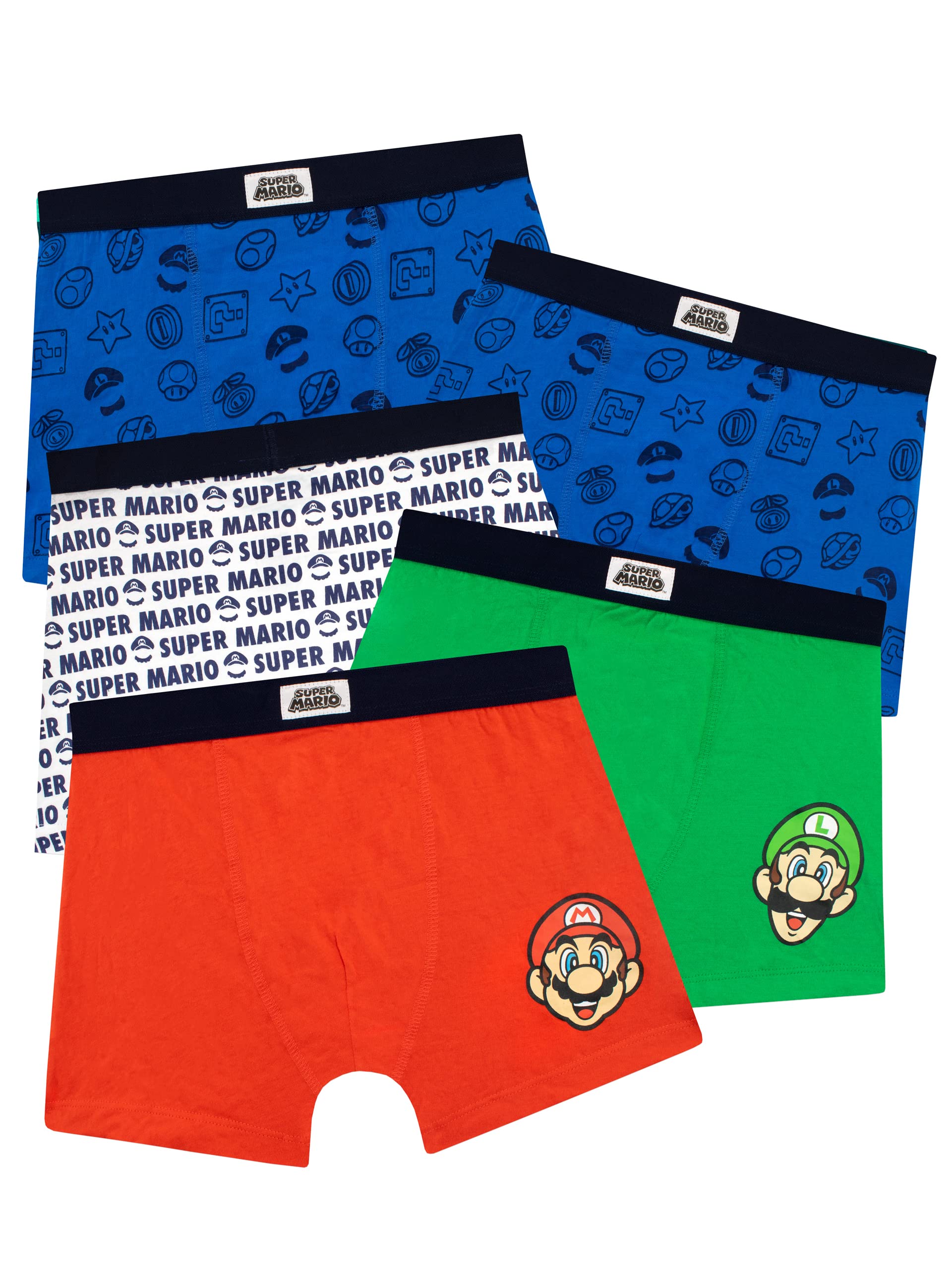 SUPER MARIO Boys Mario Briefs Pack of 5 Underwear for Kids : Amazon.co ...
