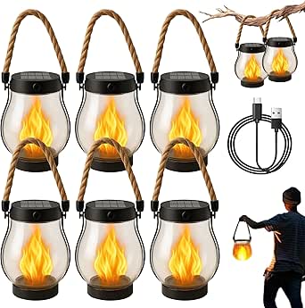 Amazon.com: Kaliqo Solar Lantern Outdoor Lights – Waterproof Solar ...