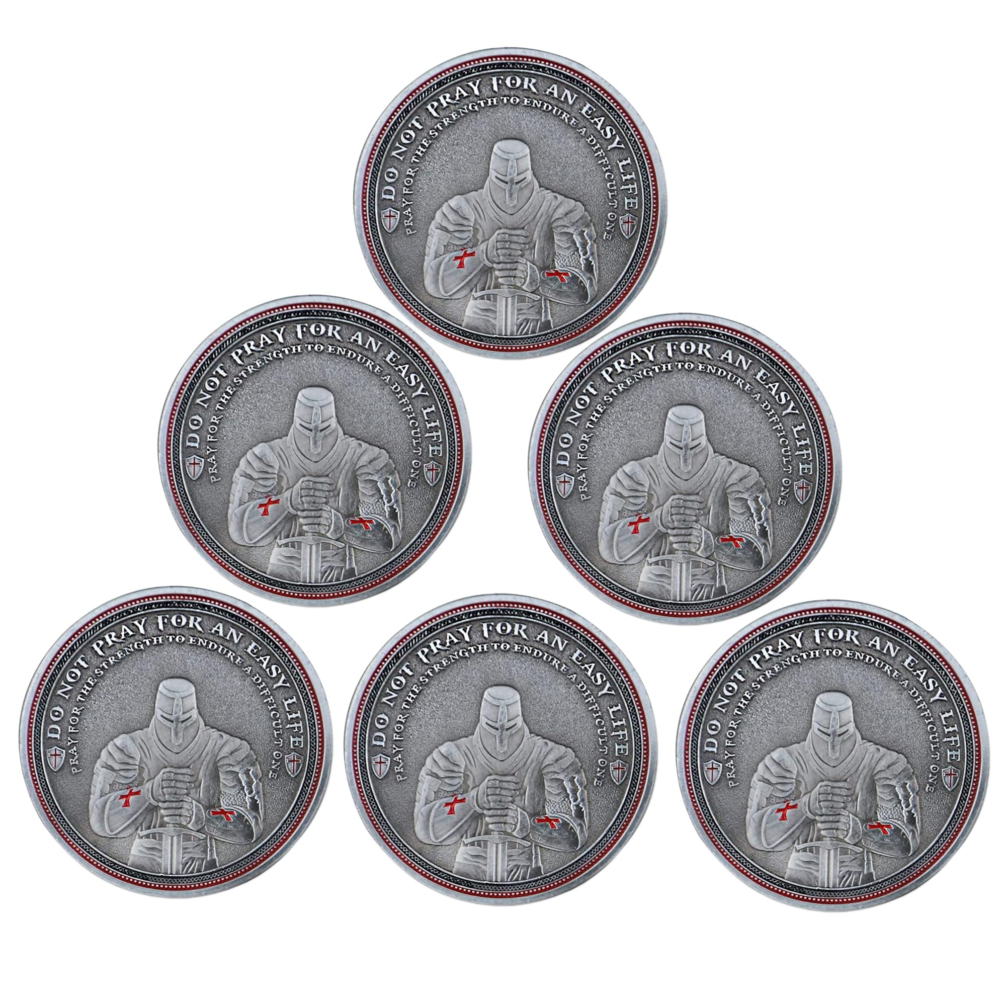 Amazon.com: The Knight Templar Commemorative Coin Red Cross Religious ...