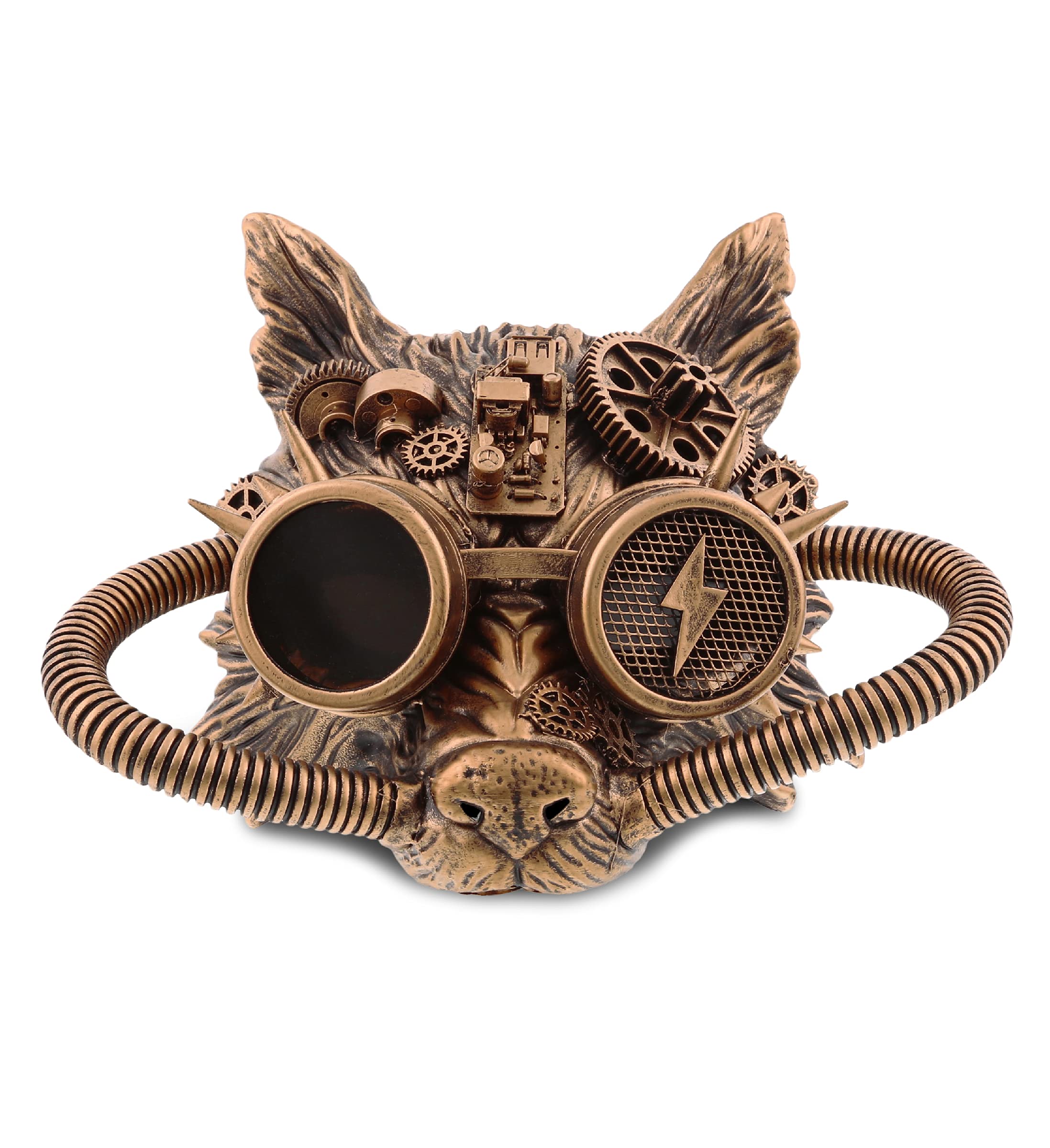 Amazon.com: Attitude Studio Steampunk Mechanical Wolf Mask - Copper ...