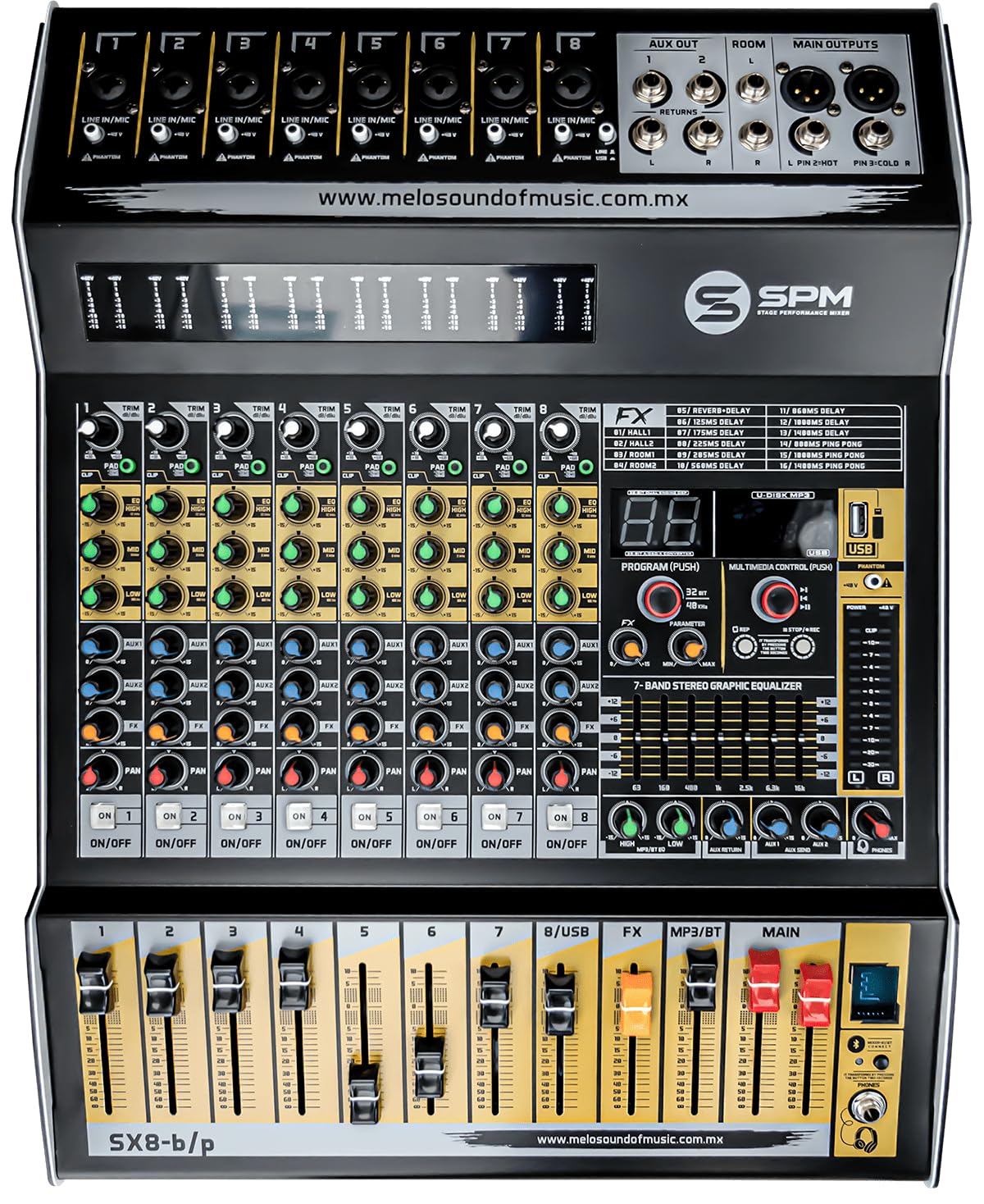 MELO SOUND OF MUSIC SX8-B/P : Amazon.com.mx: Instrumentos Musicales