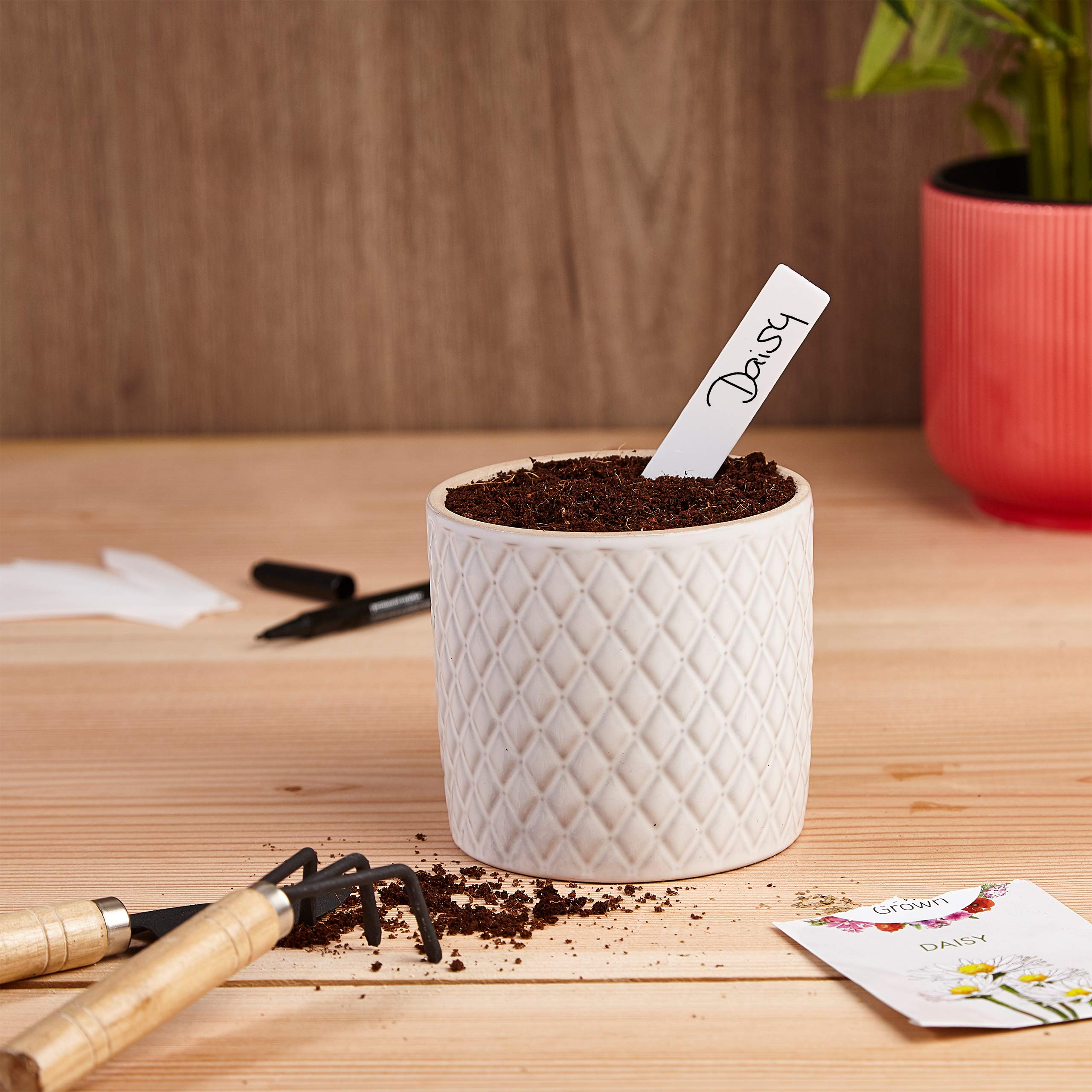 Snapklik.com : Plant Markers: 120 Plastic Plant Name Tags And ...