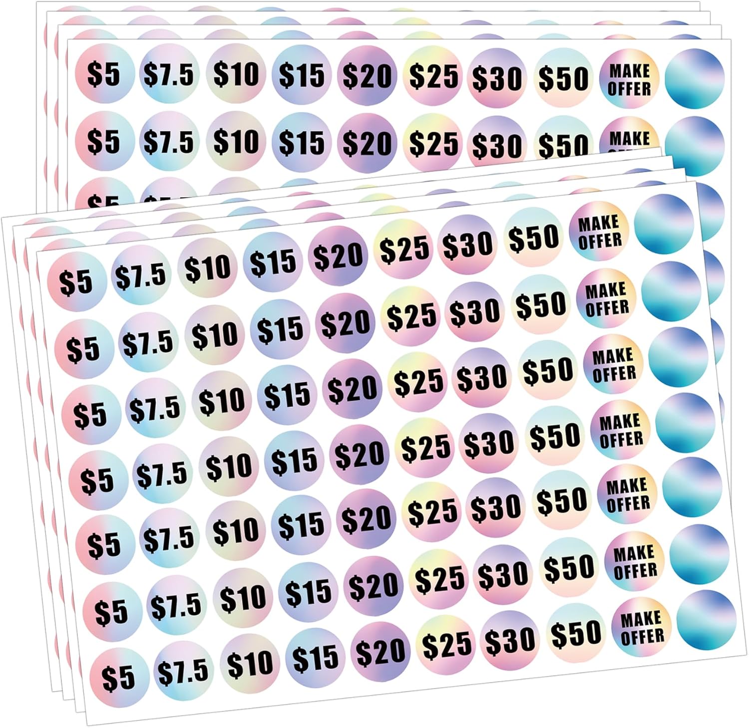 Amazon.com : 1 inch Yard Garage Sale Price Stickers Pre-Priced Pricing ...