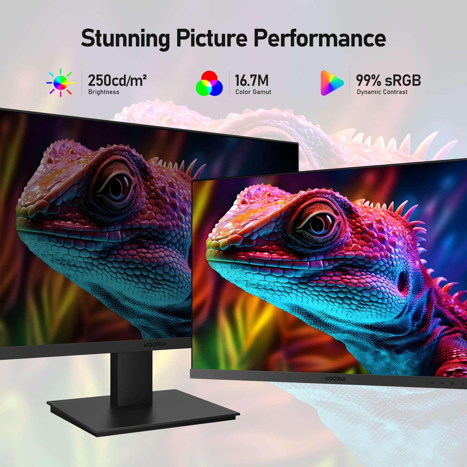 Snapklik.com : KOORUI 27 Inch Full HD (1920 X 1080) Monitor, 100Hz 5ms ...