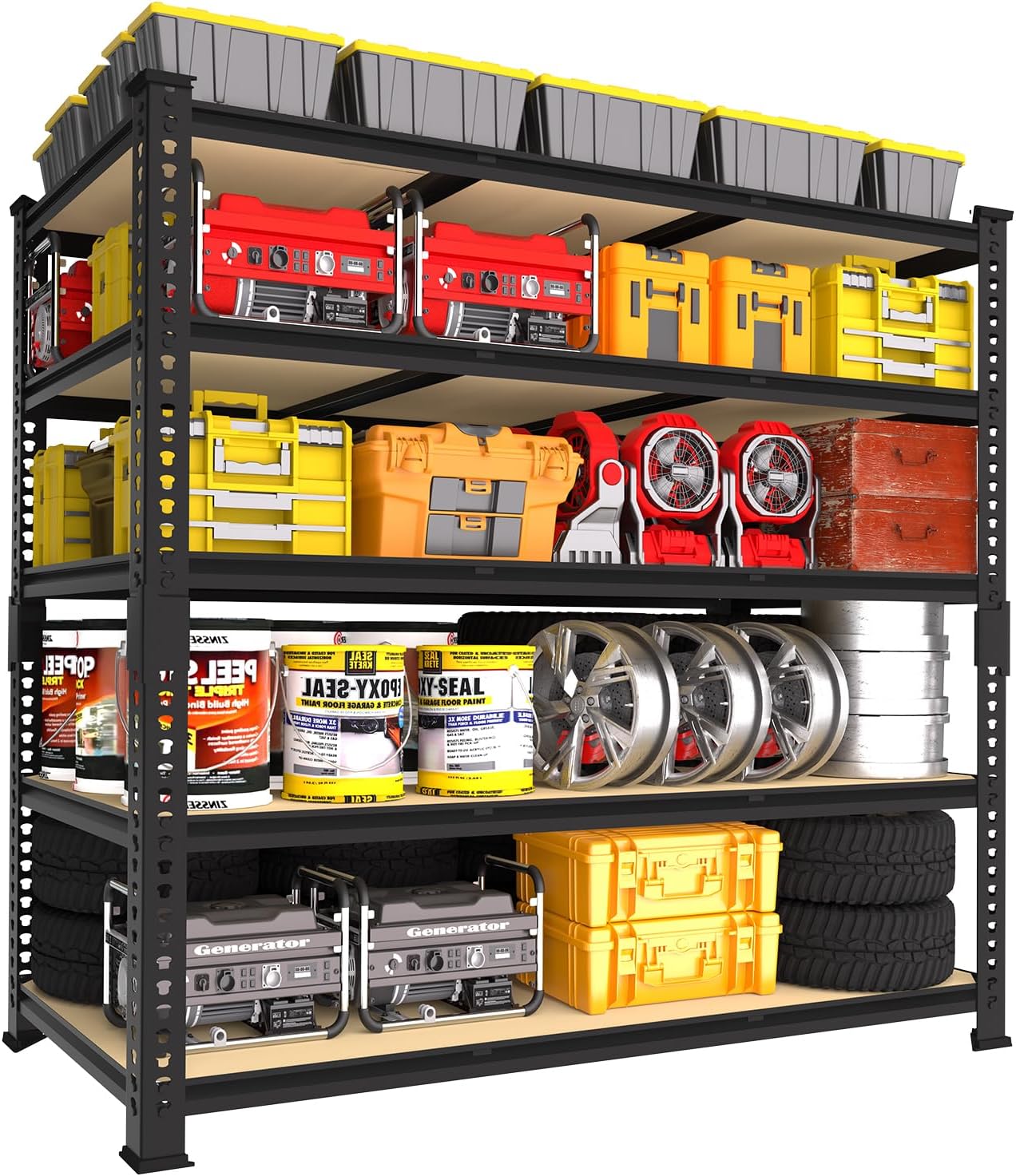 Amazon.com: PrimeZone Heavy Duty Garage Storage Shelves - 48" W X 24" D ...