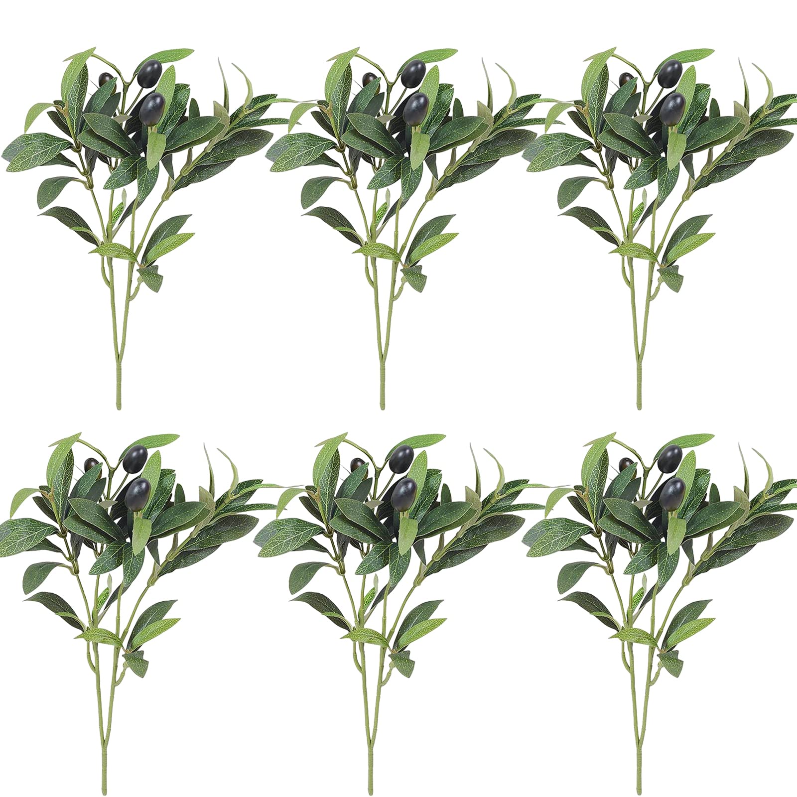 Amazon.com: 6 Pcs Artificial Olive Branches,Faux Fake Olive Branch ...