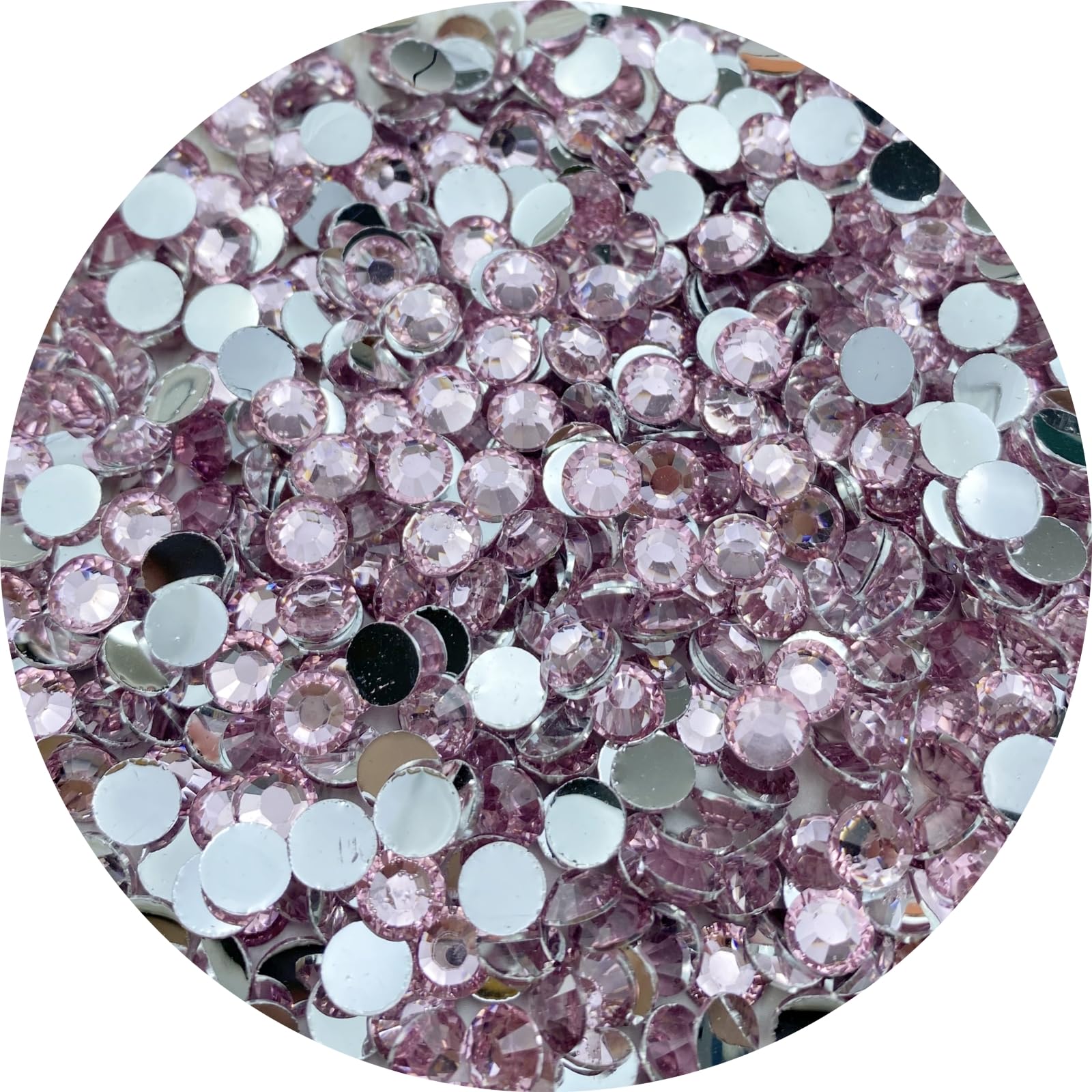 Amazon.com: Xinhongo 5000pcs 4mm Resin Flatback Rhinestone Light Pink ...