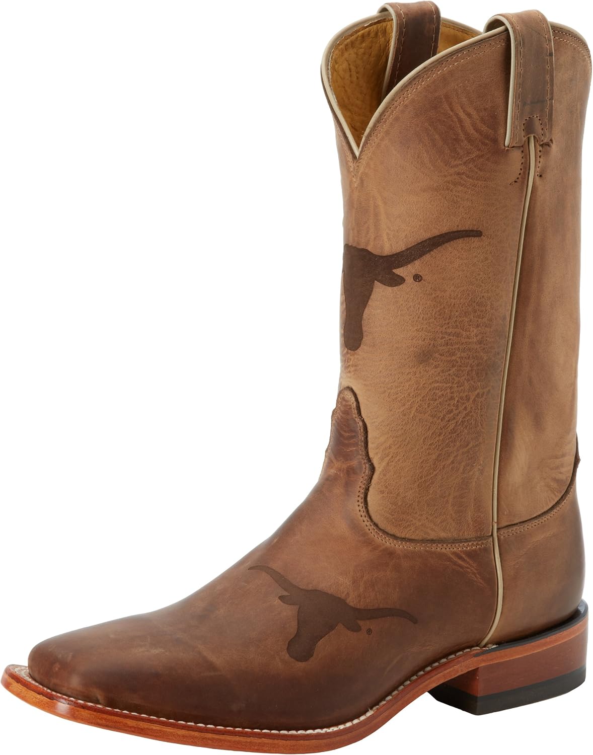 Amazon.com | Nocona Boots Men's Texas Longhorns Boot,Tan Vintage Cow,16 ...