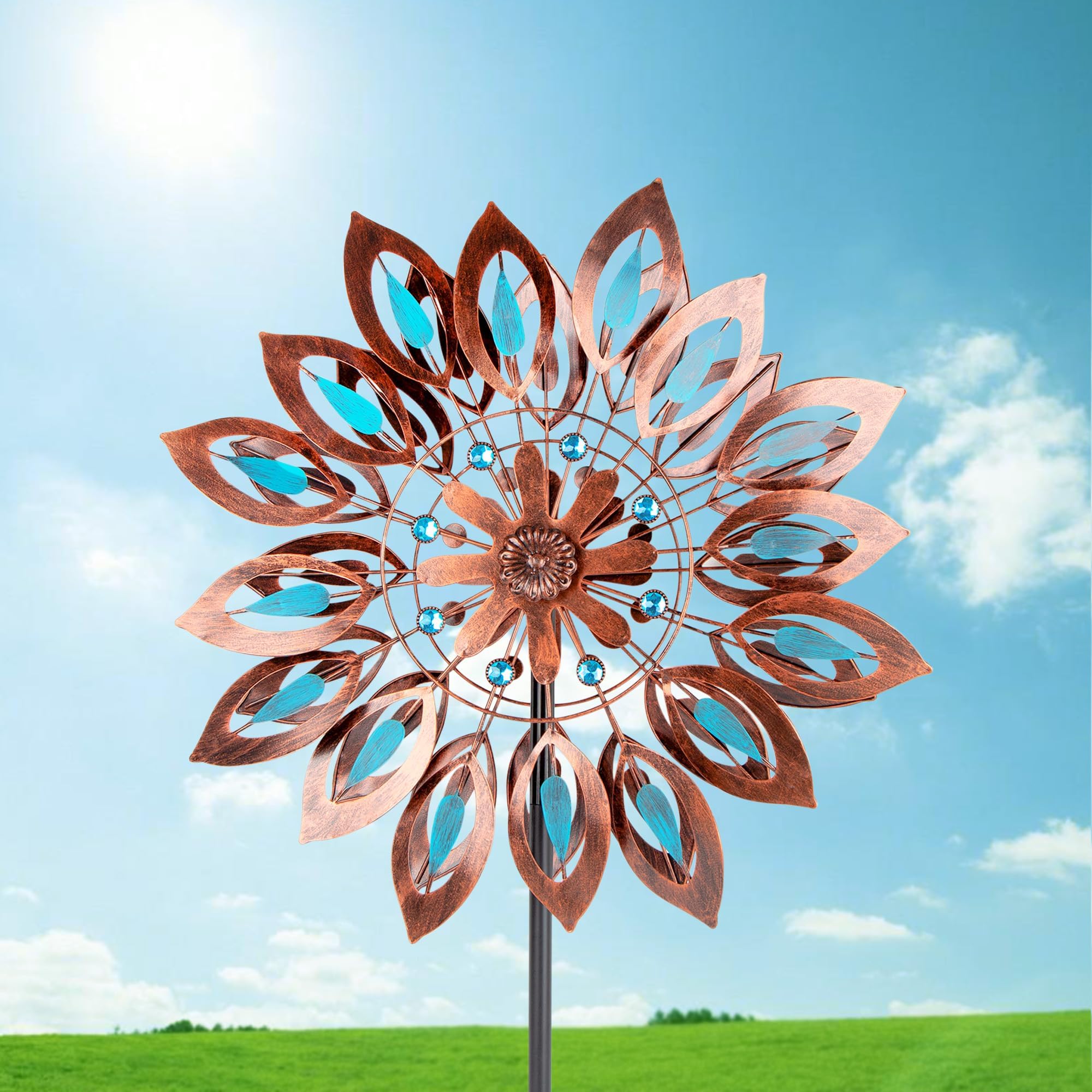 Amazon.com: Wind Spinners for Outdoor Yard Decor, 360 Degrees Swivel ...