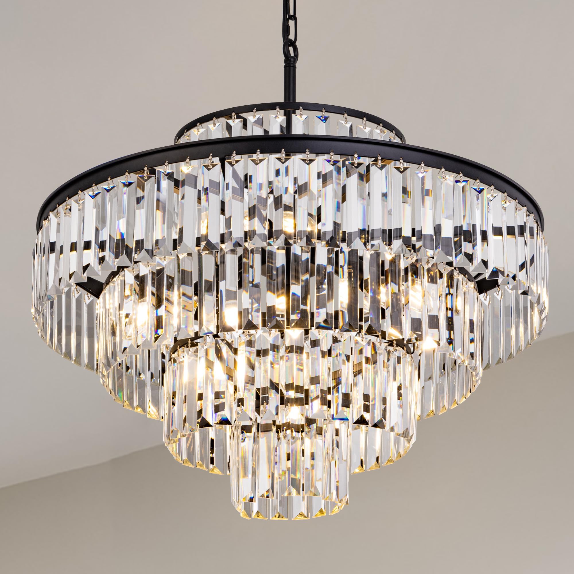 Wellmet 24 Inch Capiz Shell Chandelier, 6 Lights Coastal Bathroom ...
