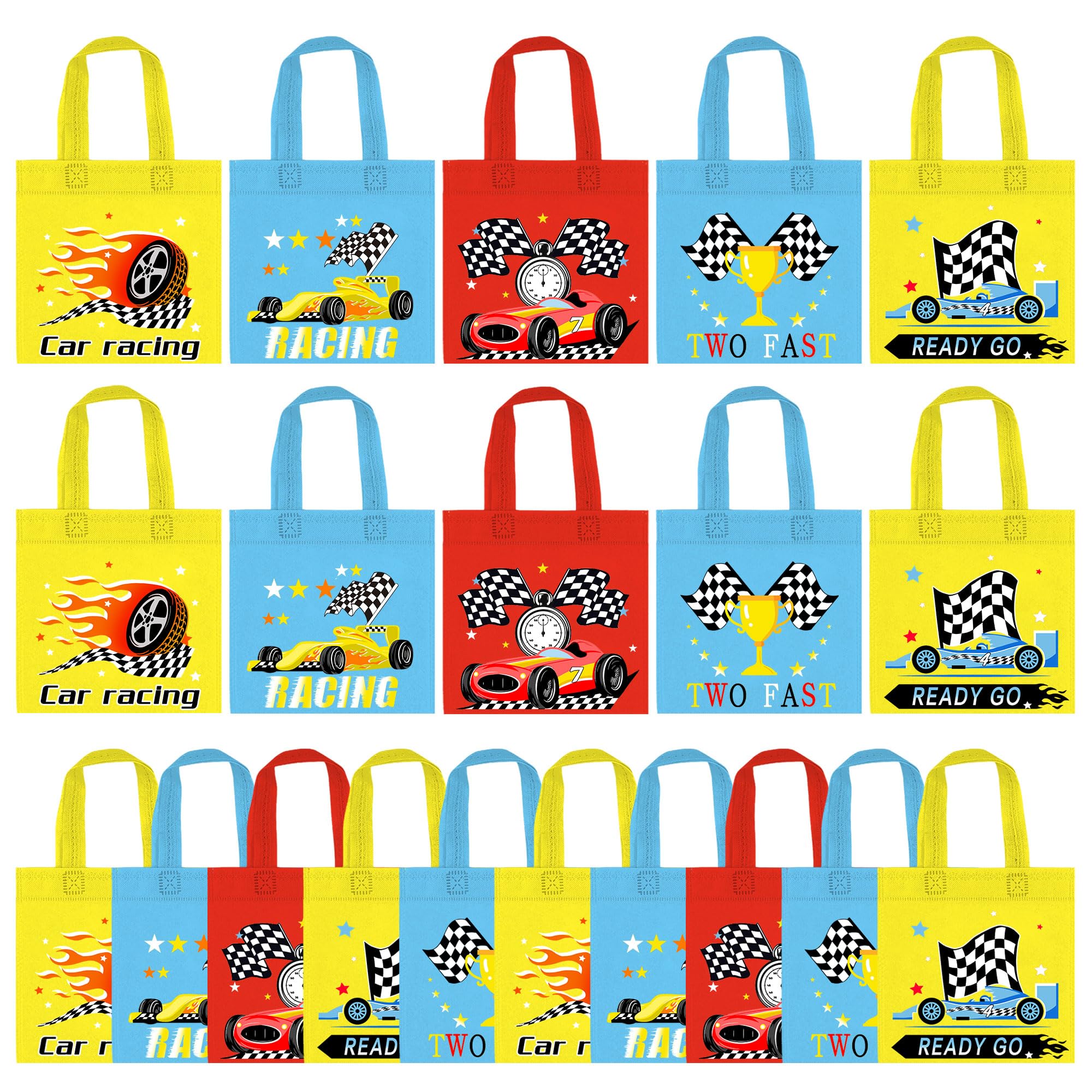 Amazon.com: BANBALLON 20 PCS Racing Car Party Favor Bags Race Non-Woven ...