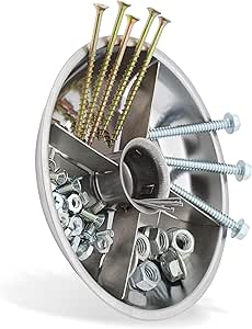 ABN 6in Automotive Magnetic Tray Small Parts Dish with Divider, Metal ...