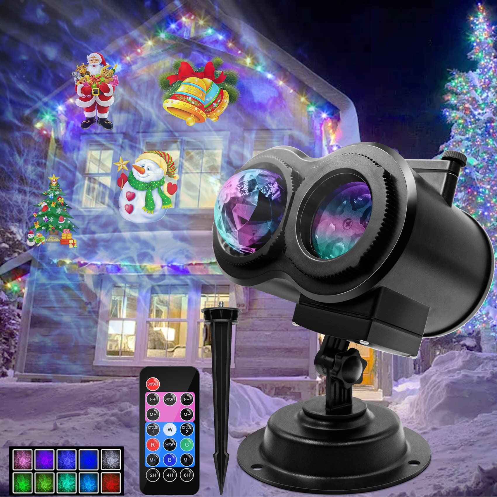 LOINTAIN Christmas Projector Lights Outdoor Halloween Projector Lights ...