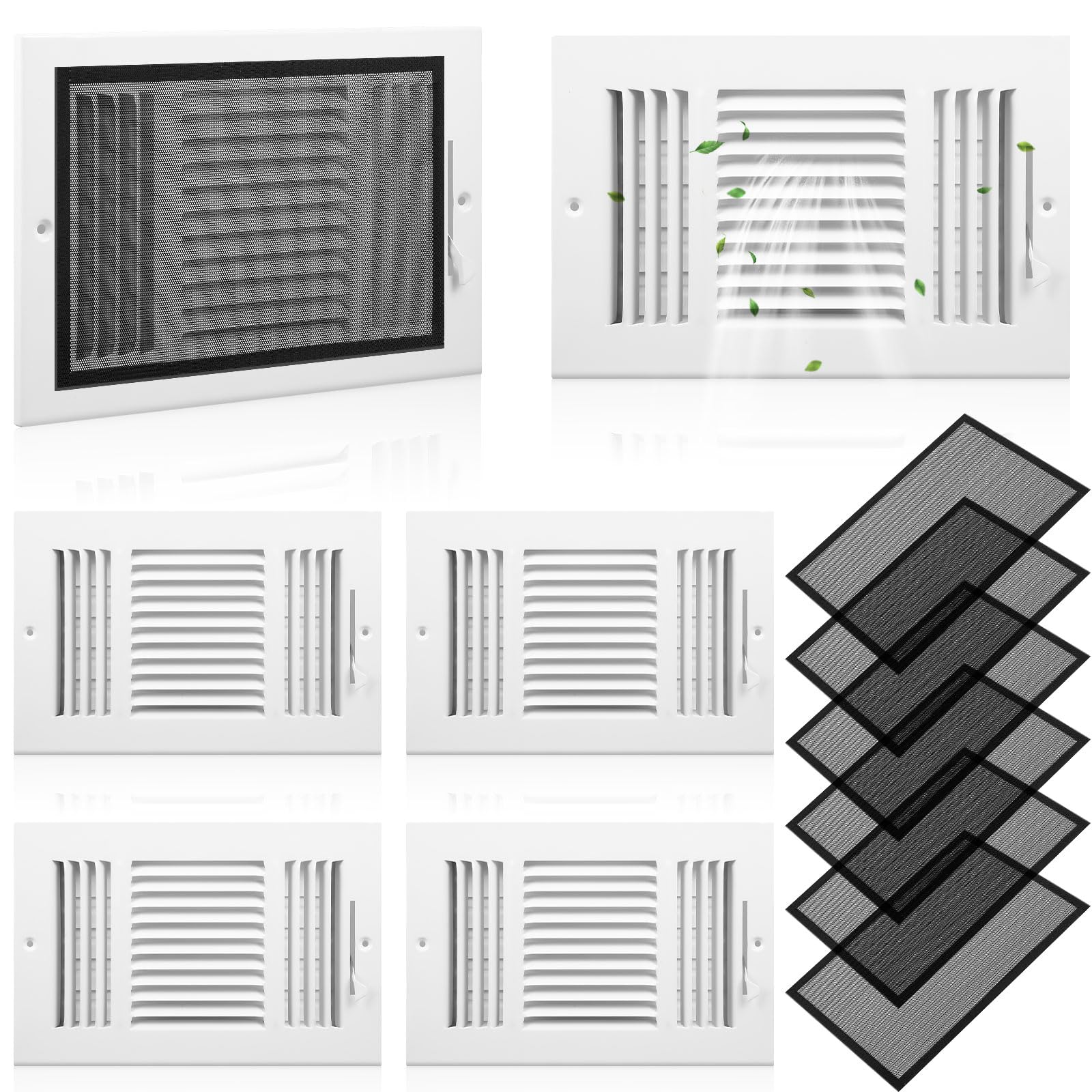 Gisafai 12 Pcs Wall Vent Cover Ceiling Vent Cover Duct Opening with ...