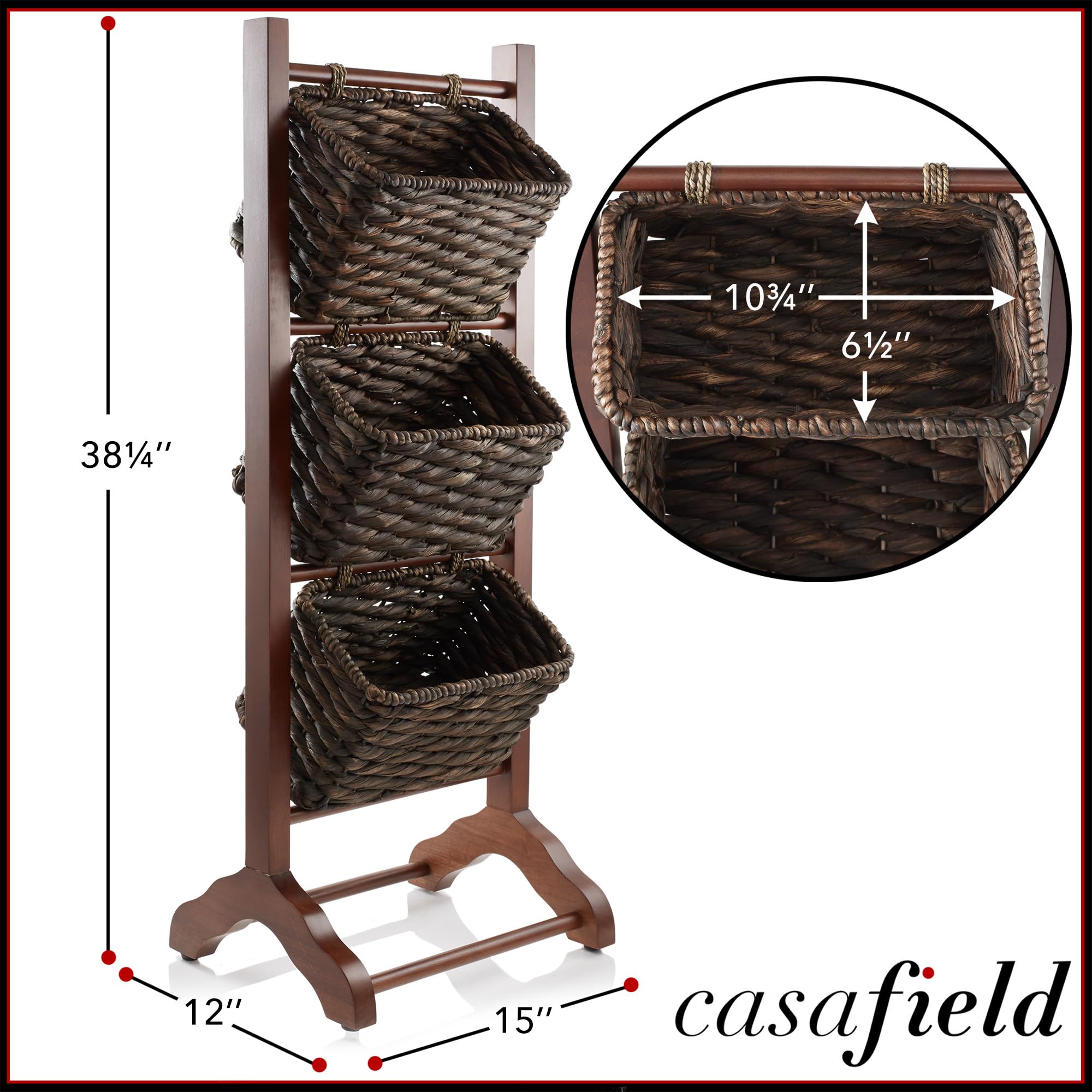 Snapklik.com : Casafield 3-Tier Floor Stand