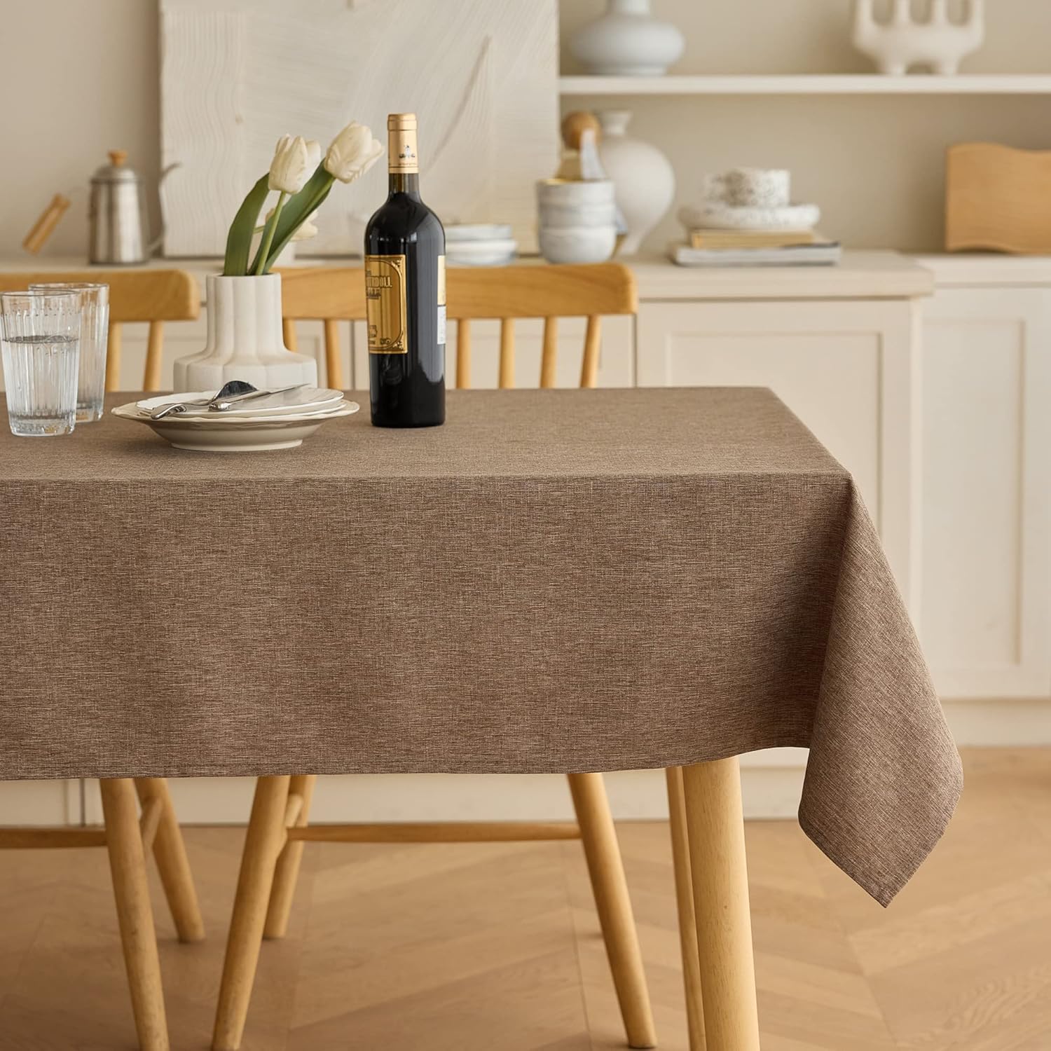 Decorelia Rectangle Waterproof Dining Table Cloth for Kitchen, Dirty ...