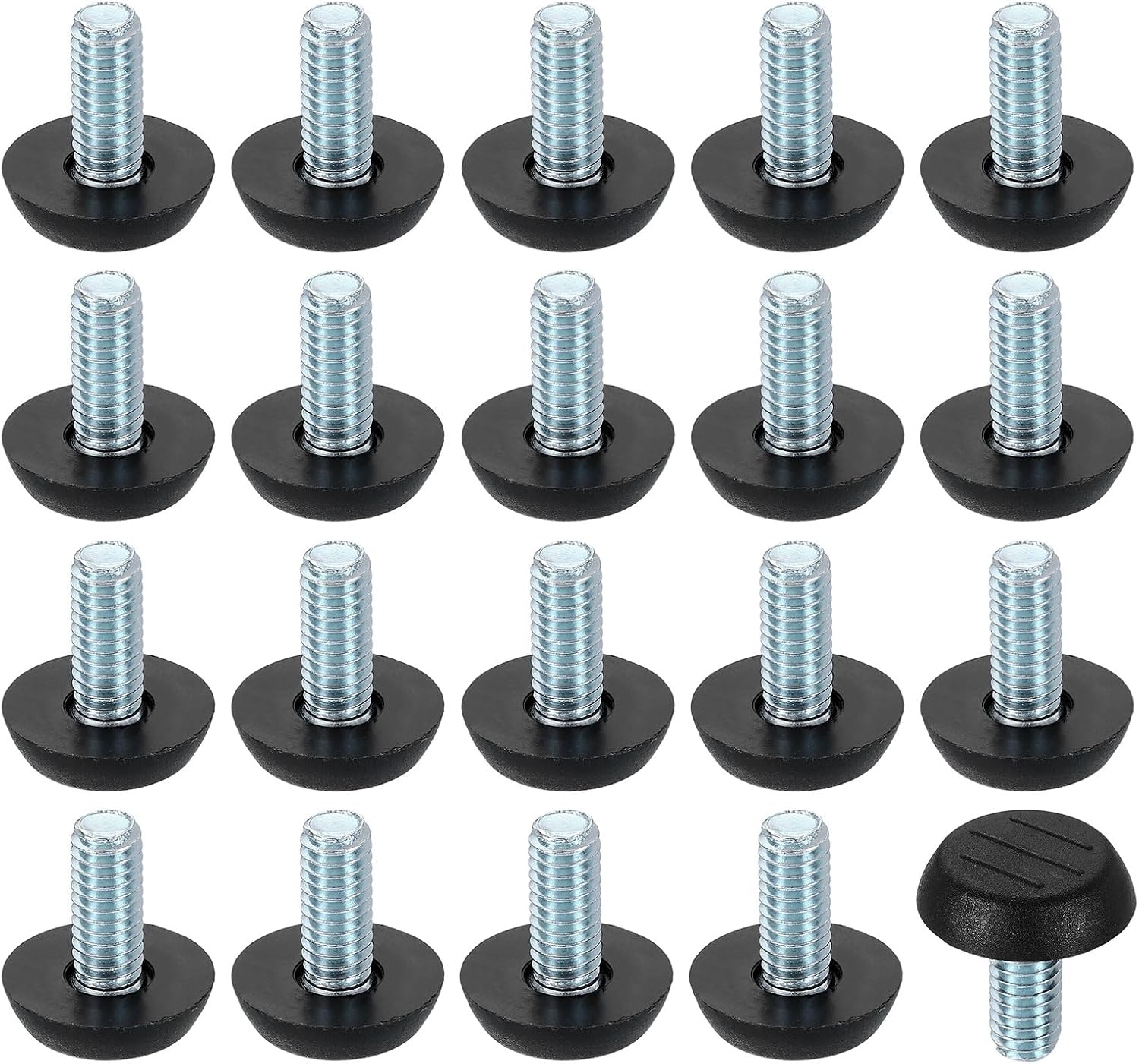 Amazon.com: uxcell 20Pcs 5/16" Thread Furniture Feet Levelers, 23x19mm ...