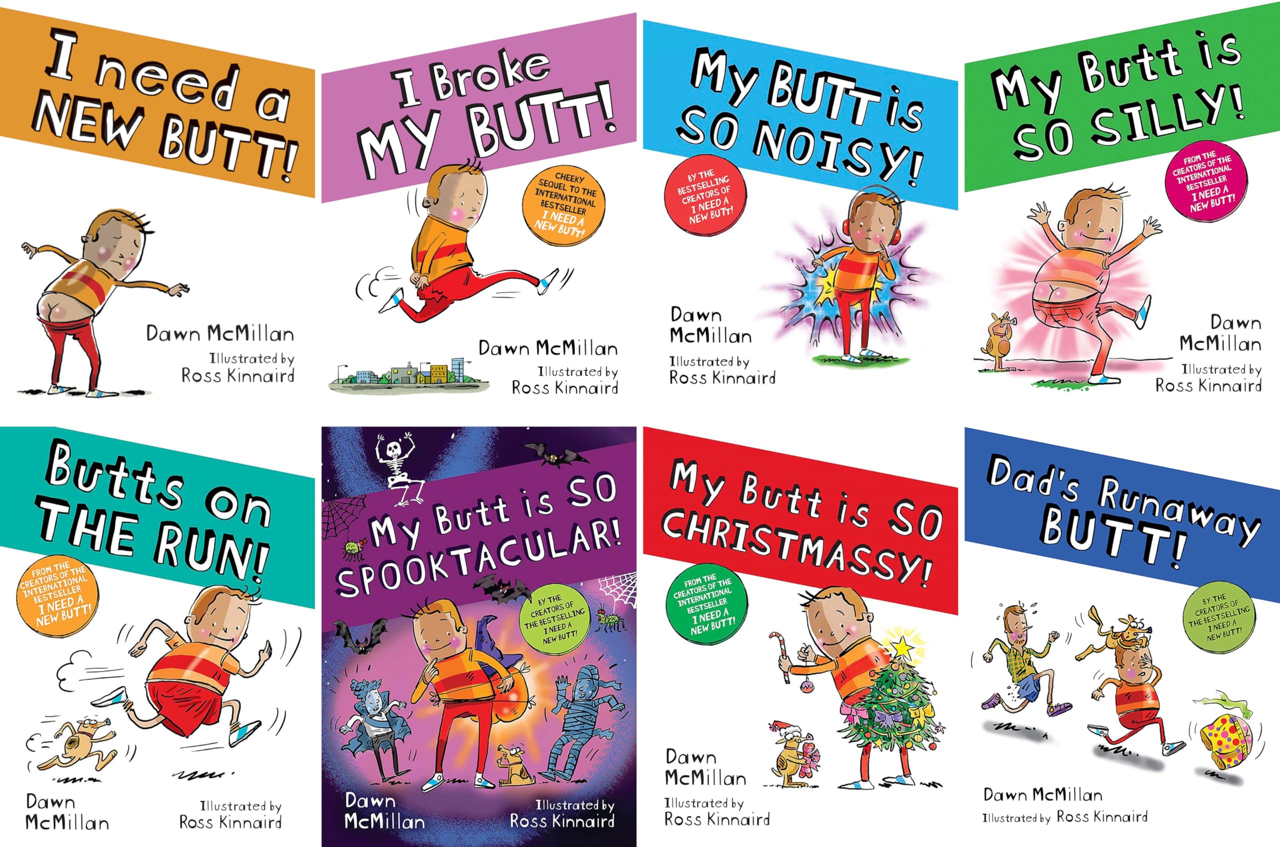 I Need a New Butt Series Set (8 Books): Dawn McMillan, Ross Kinnaird ...