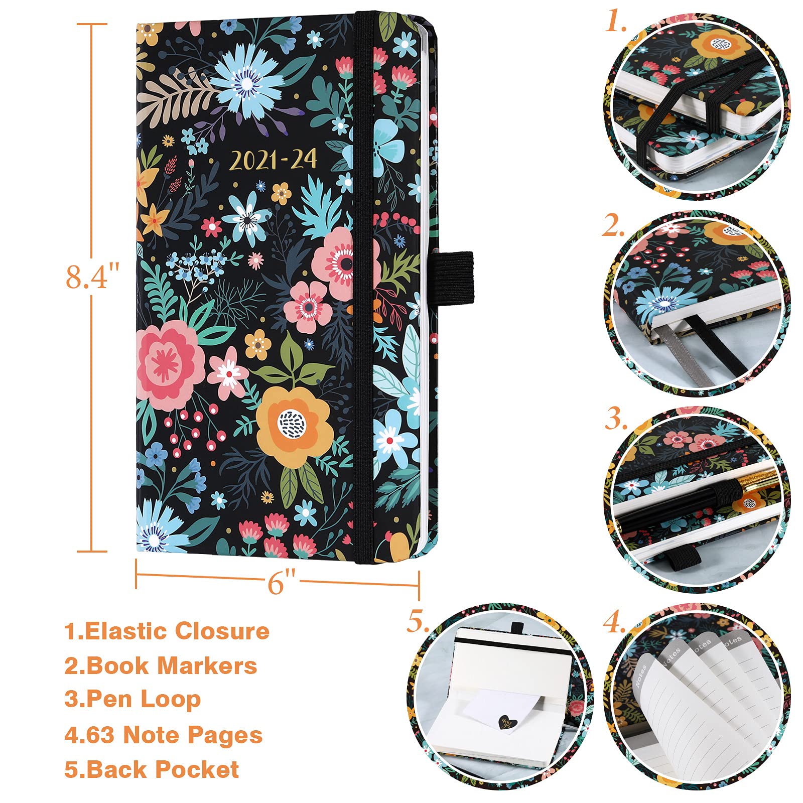 2022-2024 Pocket Calendar - Monthly Pocket Planner (36-Month) with 63 ...