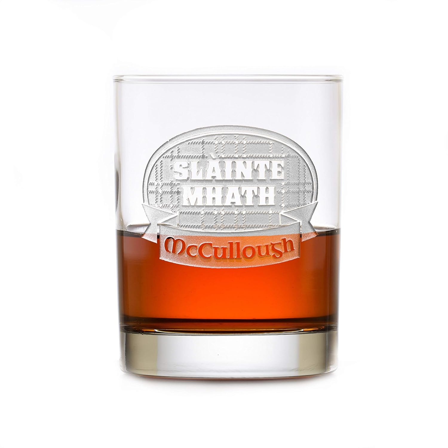 Amazon.com: Scottish Slainte Mhath Engraved Rocks Whisky Glass Gift ...