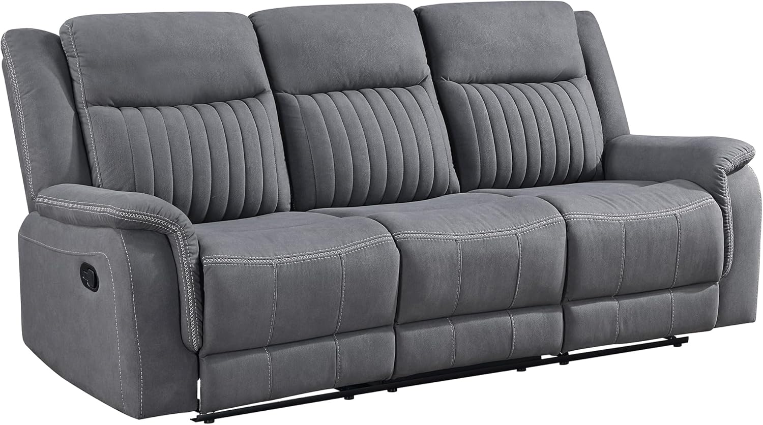 Amazon.com: Lexicon Manual Double Reclining Sofa, Polished Microfiber ...