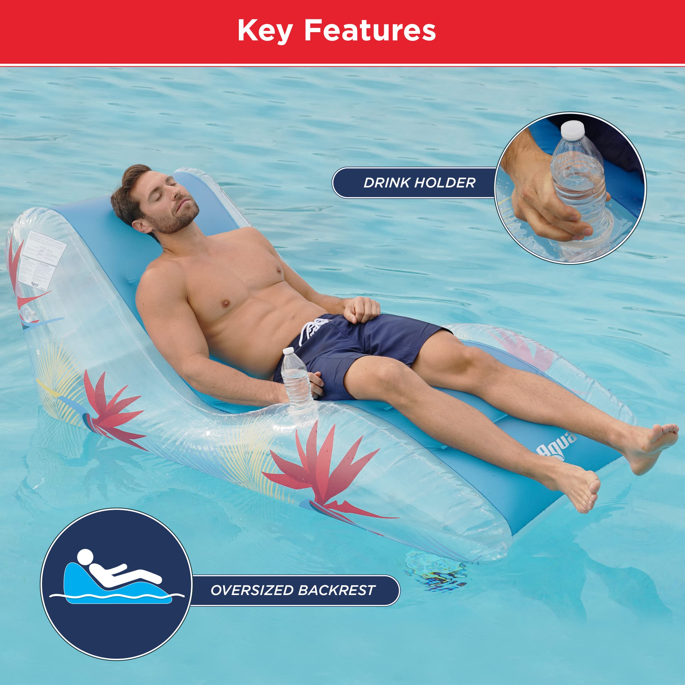 Snapklik.com : New Aqua Paradise Zero Gravity Pool Recliner Lounge Bird Of Paradise Pool Float ...