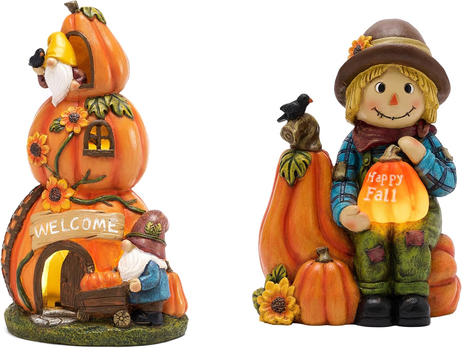 Amazon.com: TERESA'S COLLECTIONS Outdoor Fall Pumpkin Decor Garden ...