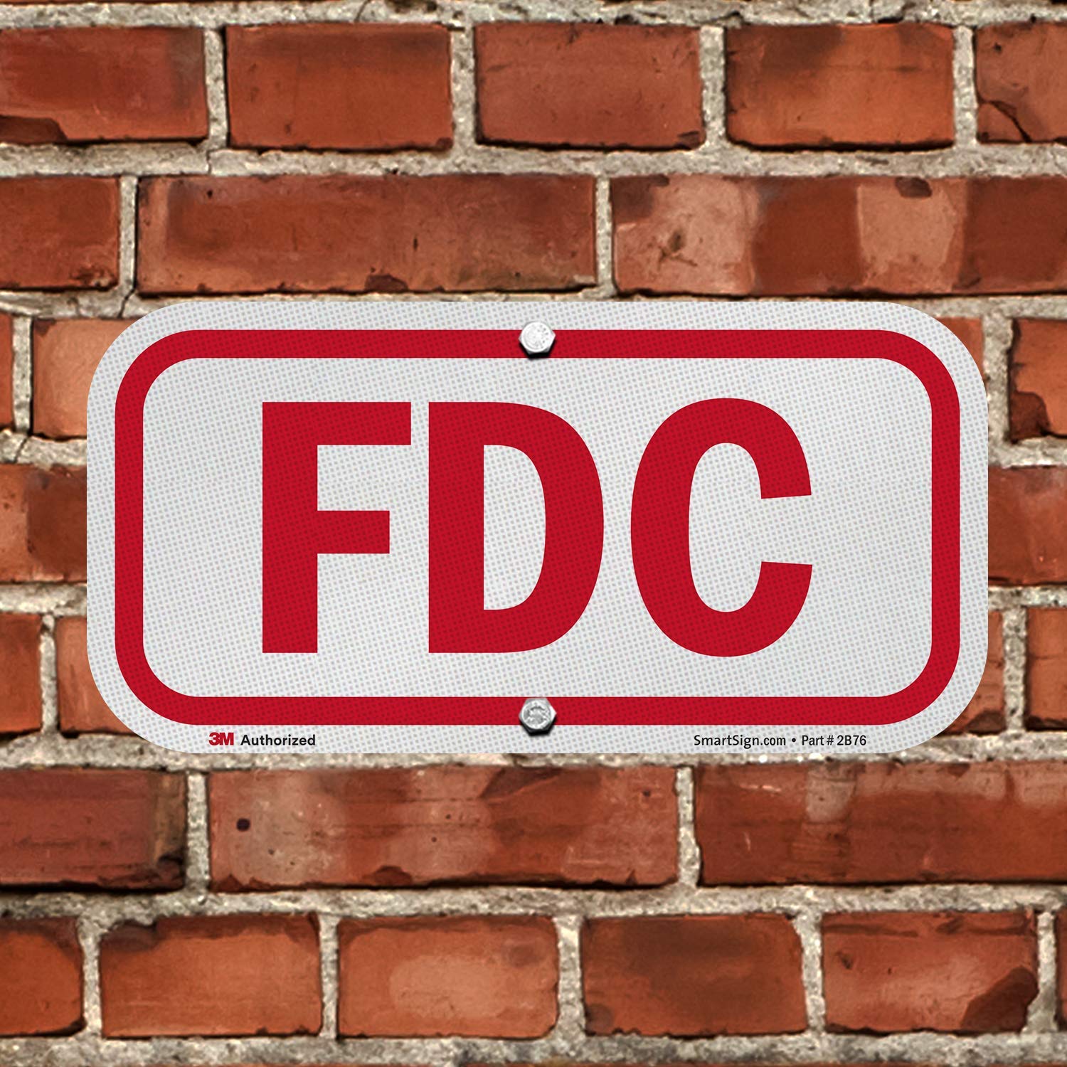 Snapklik.com : SmartSign 6" X 12" Fire Department Connection FDC Sign
