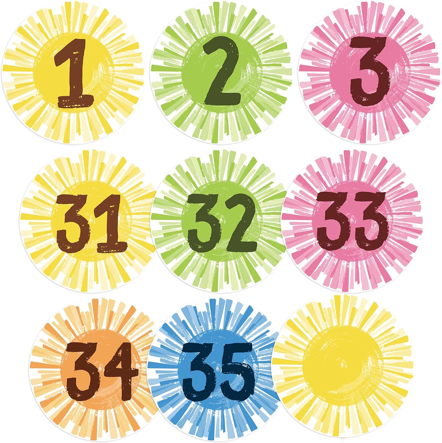 Lincia 40 Pcs Number Cutouts 1 to 35 Bulletin Board Cutouts and 5 Blank ...