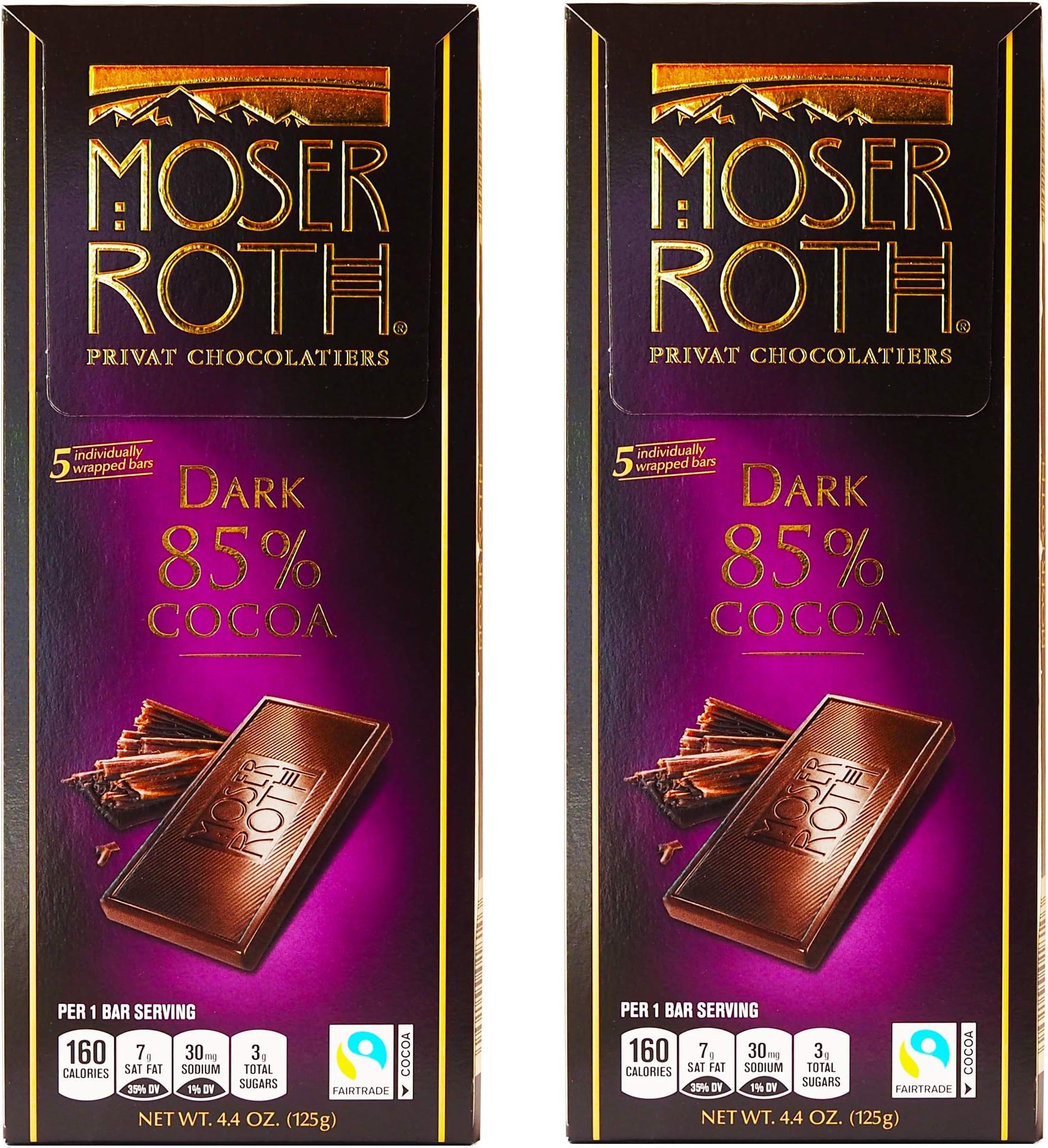 Amazon.com : Moser Roth fine chocolate bars - Toffee Crunch (Pack of 2 ...