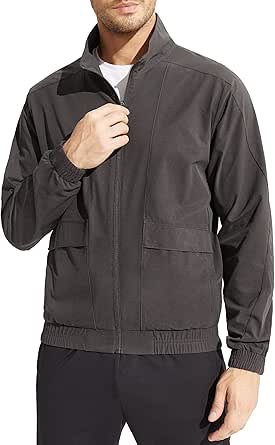 Libin Mens Lightweight Jackets Windbreaker Zip UP Fall Golf Running ...