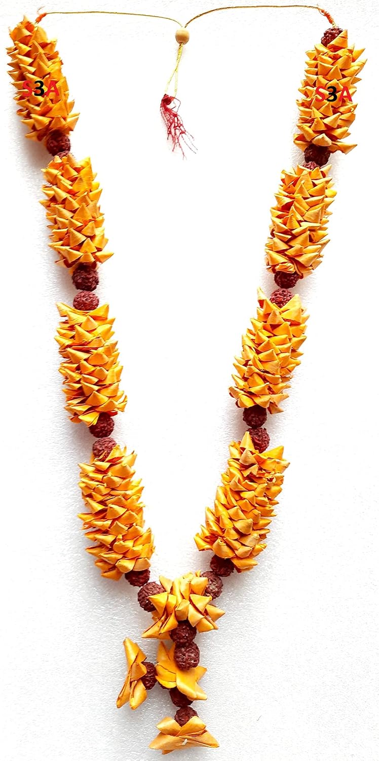 Power Chandan Haar Mala Garland with 5mukhi original Rudraksh beads ...