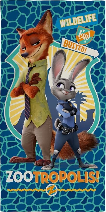 Disney Official Zootropolis Coexistance Cotton Beach Bath Towel ...