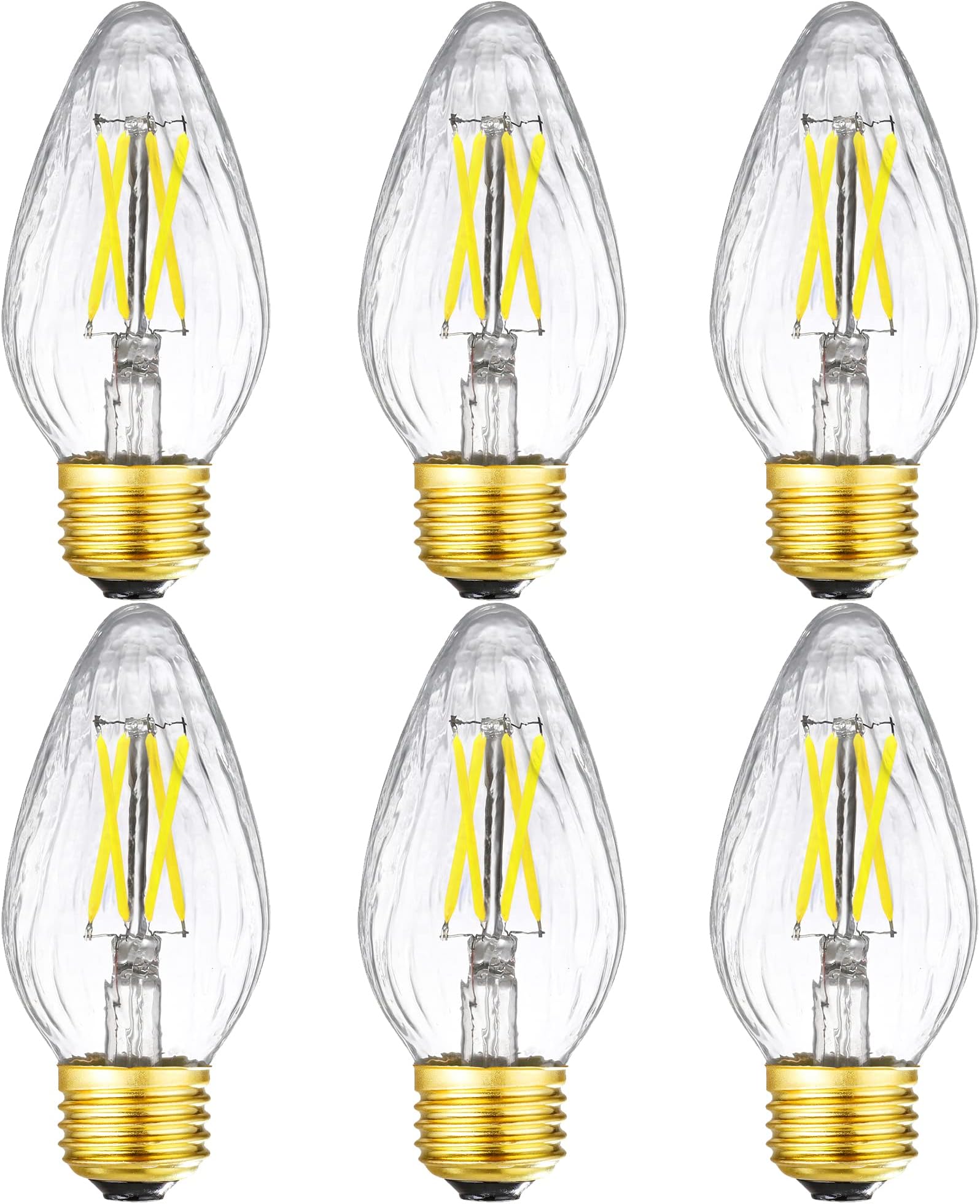 LEOOLS E26 Edison Bulb 6W Equivalent E26 LED Bulb 60 Watt Dimmable ...