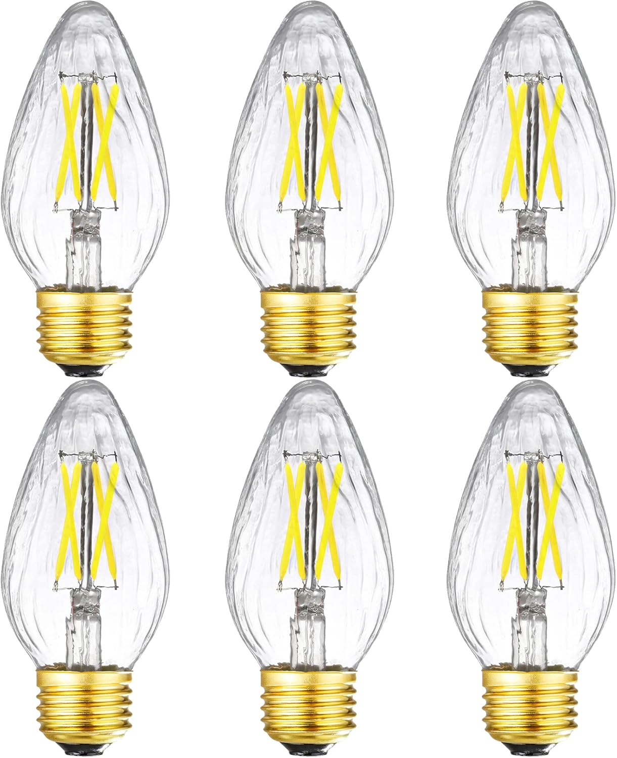 LEOOLS E26 Edison Bulb 6W Equivalent E26 LED Bulb 60 Watt Dimmable ...