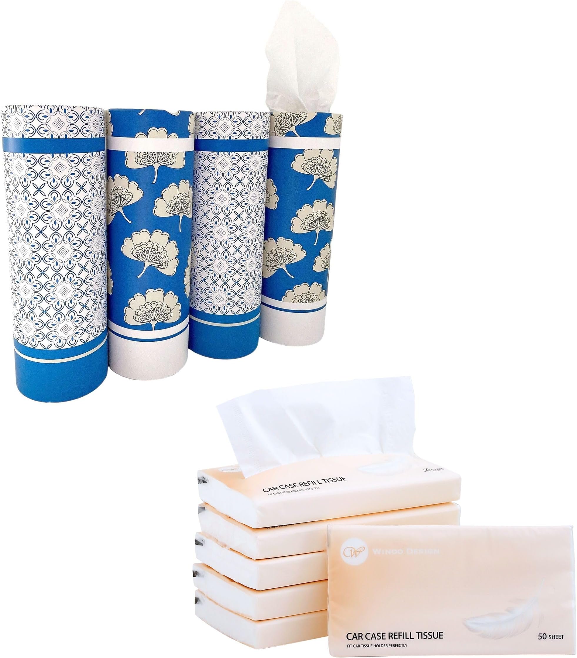Amazon.com: Bundle - Car Tissue Holder with Facial Tissues Refills ...