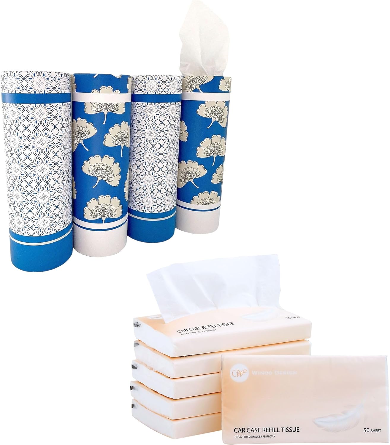 Amazon.com: Bundle - Car Tissue Holder with Facial Tissues Refills ...