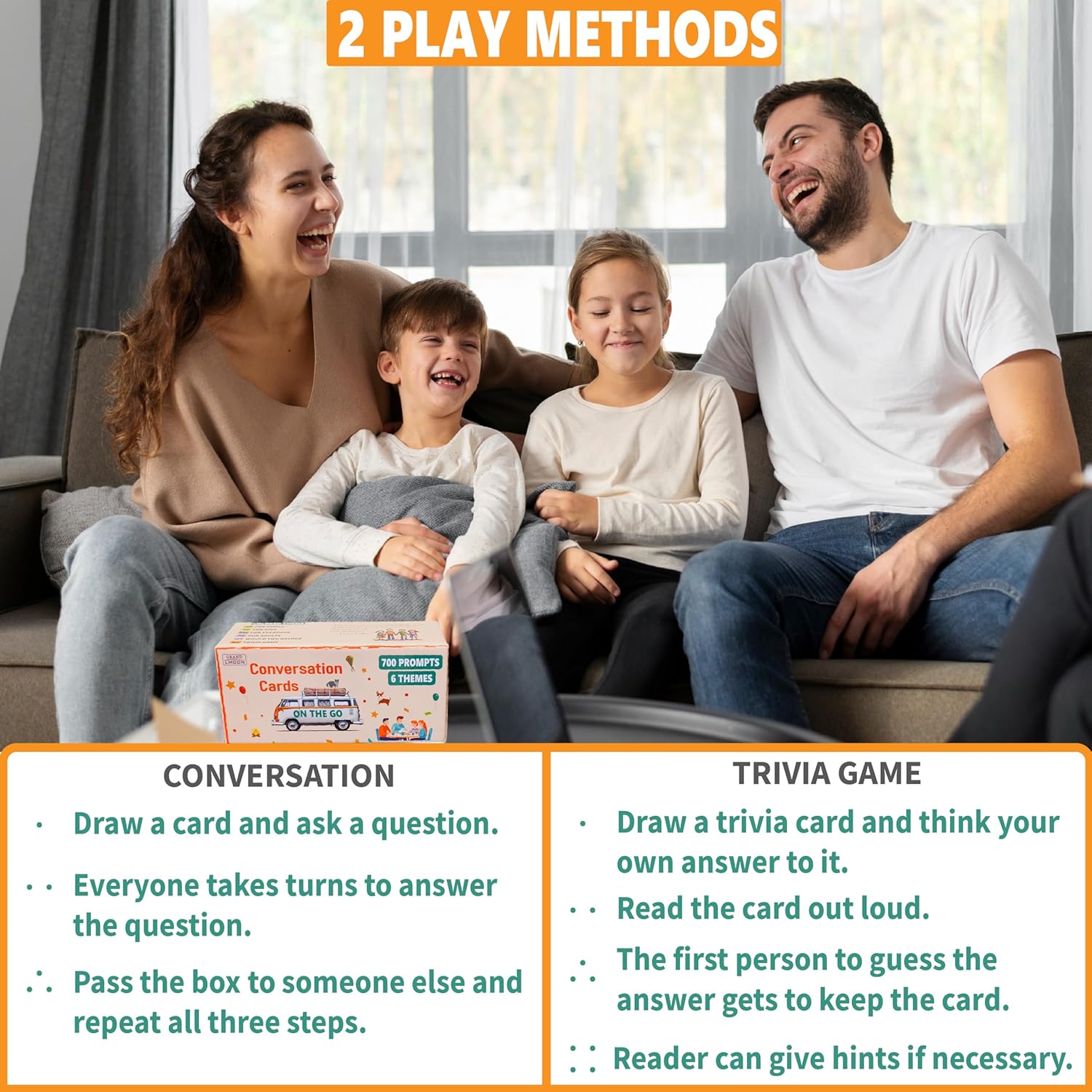 GRANDLMOON 700 tarjetas de conversación con 6 temas y juego de ...