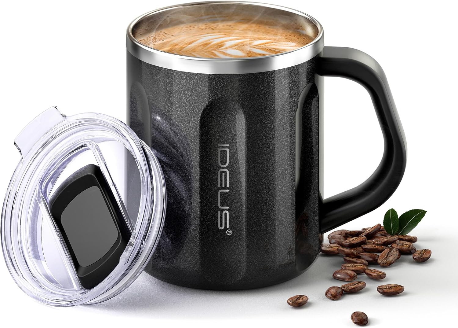 Amazon.com: Ideus 16 oz Coffee Cup, Stainless Steel Coffee Travel Mug ...